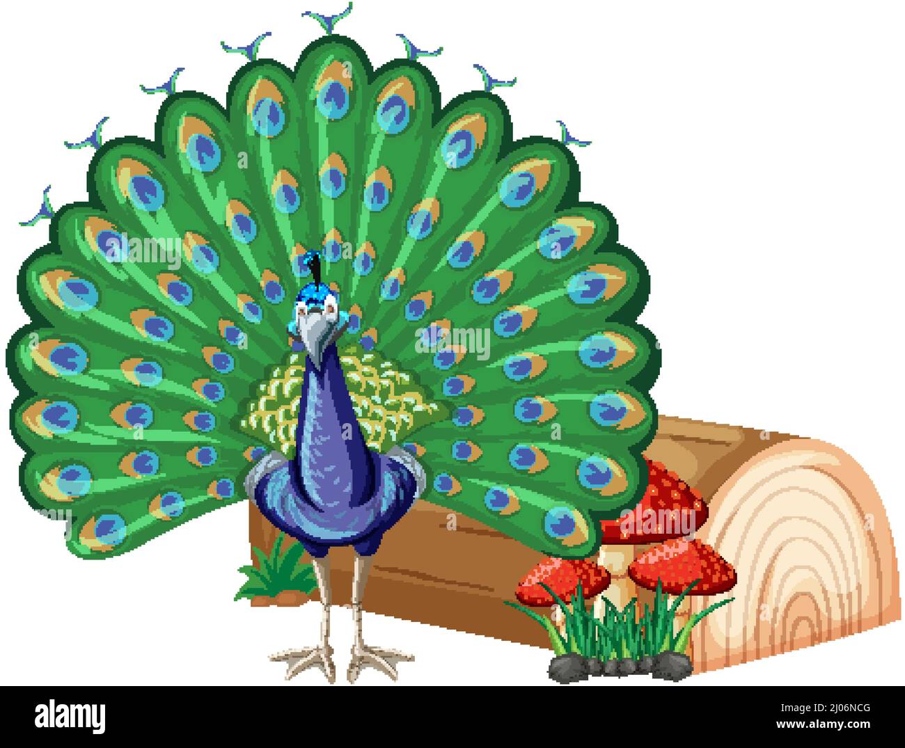 Dancing Peacock Clipart
