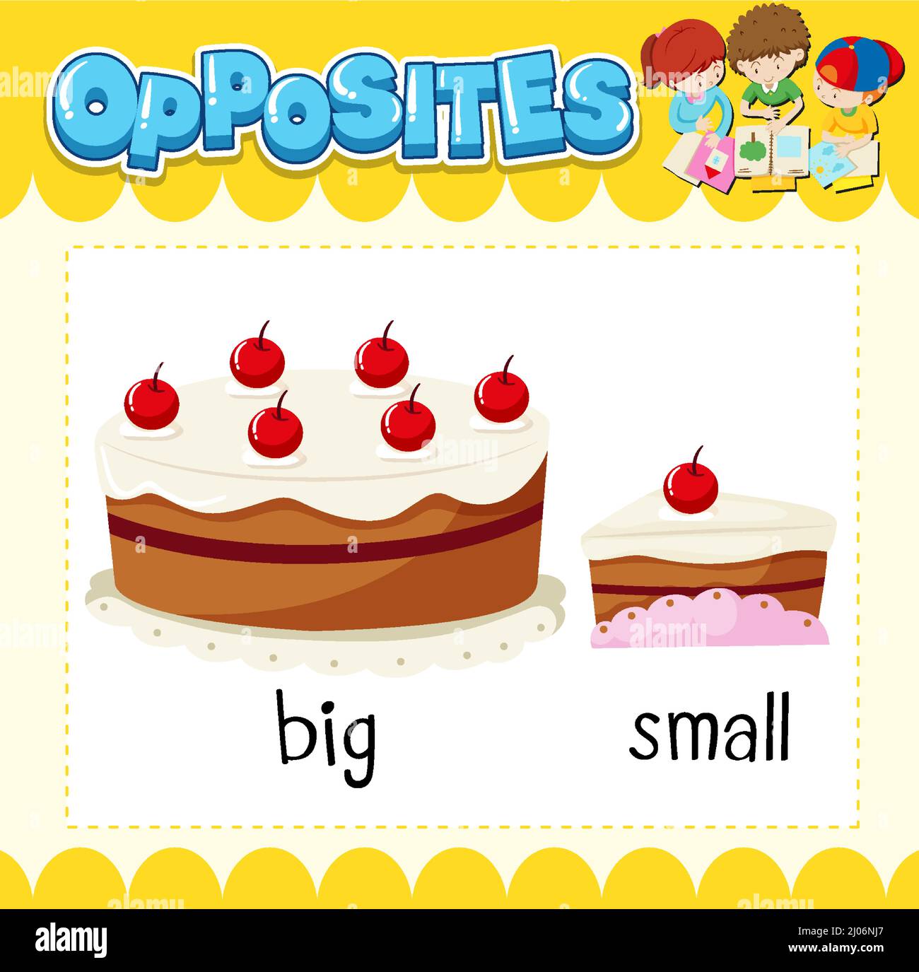 Opposite words for big and small illustration Stock Vector Image & Art ...