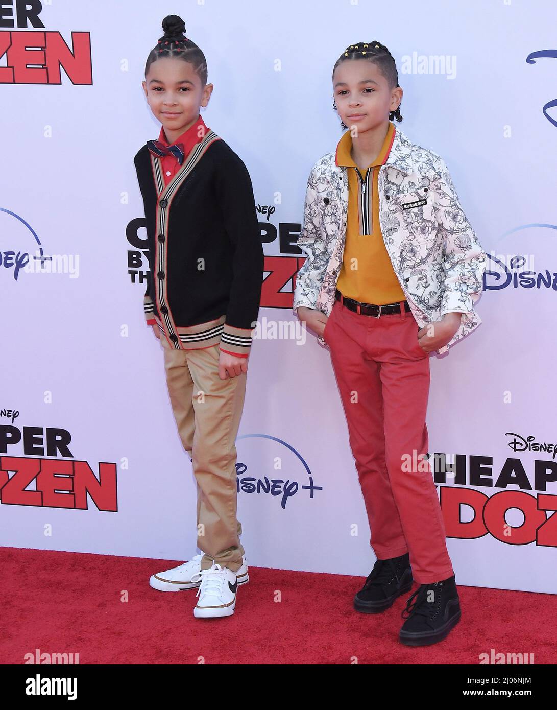 (L-R) Christian Cote and Sebastian Cote arrives at Disney's CHEAPER BY ...
