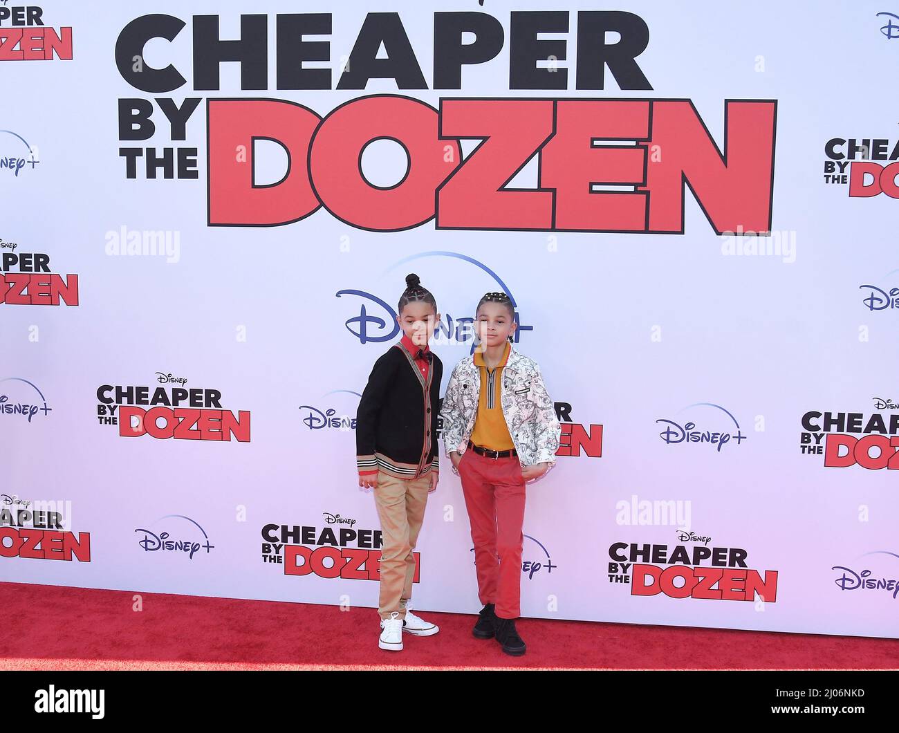 (L-R) Christian Cote and Sebastian Cote arrives at Disney's CHEAPER BY ...
