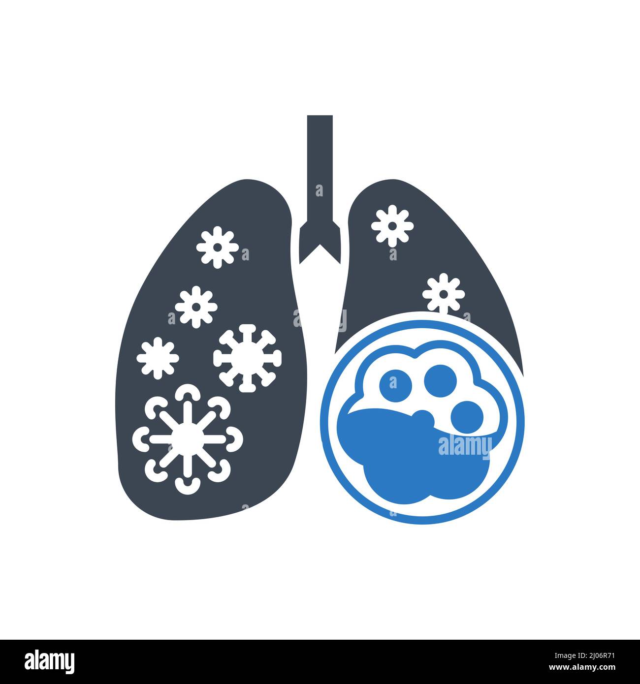 Fluid on the lung Stock Vector Images - Alamy