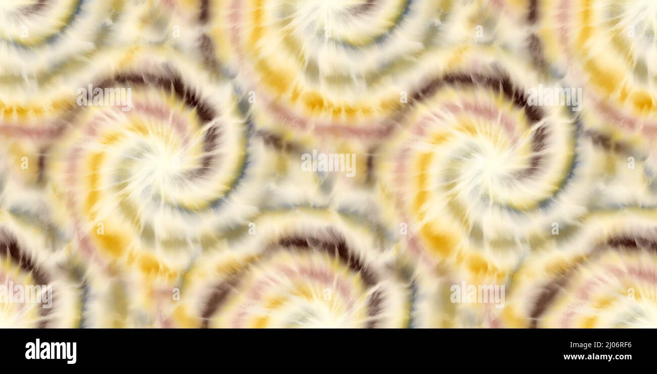 Seamless funky 1970s tie dye border motif pattern for surface design ...