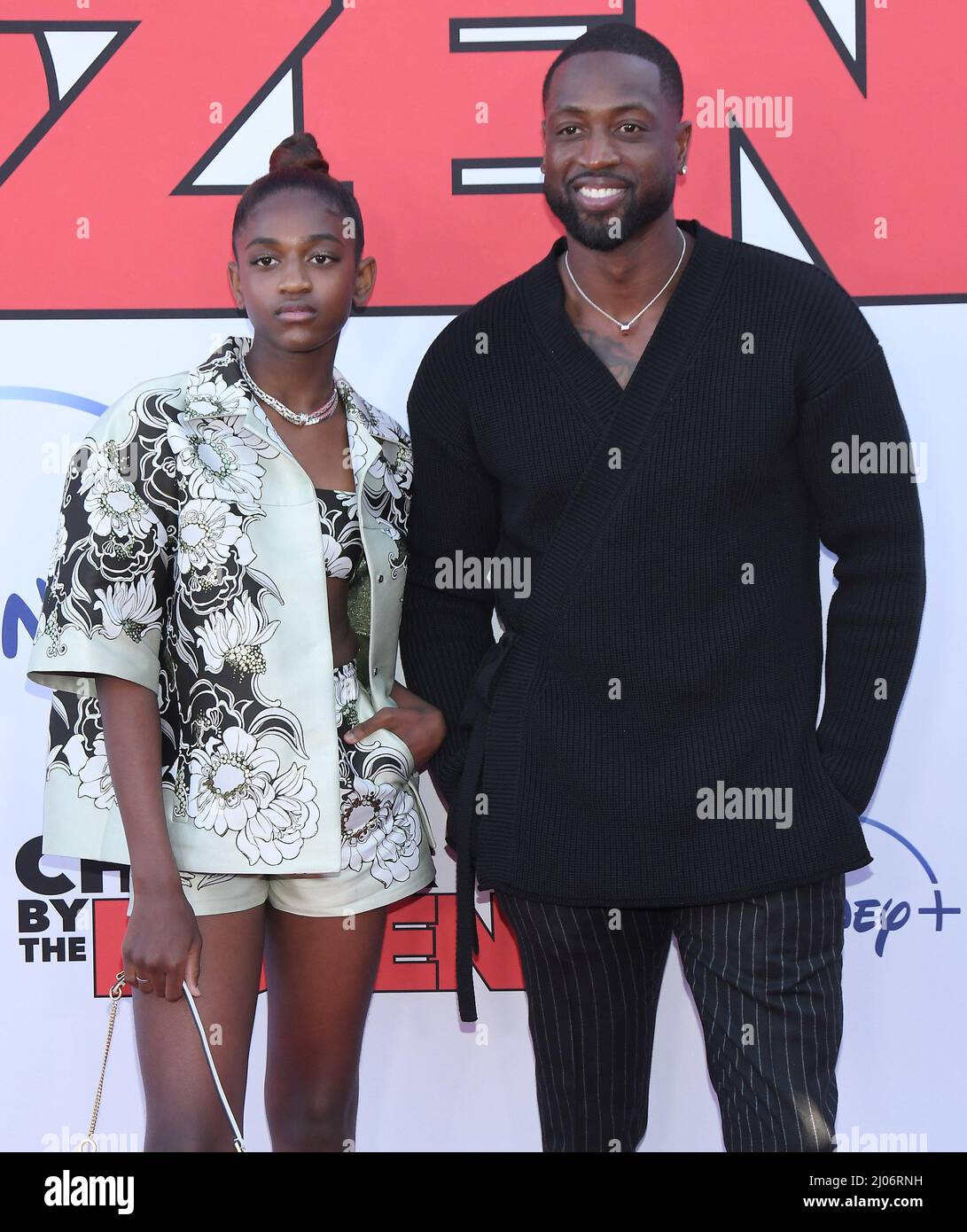 Los Angeles, USA. 16th Mar, 2022. (L-R) Zaya Wade and Dwyane Wade at ...