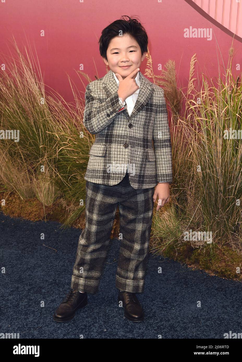 Alan Kim on the red carpet at Apple's "Pachinko" Global Premiere Event ...