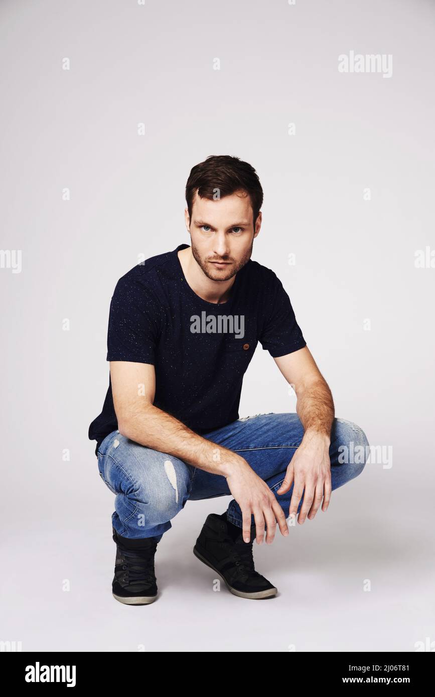 Crouching Person Side View