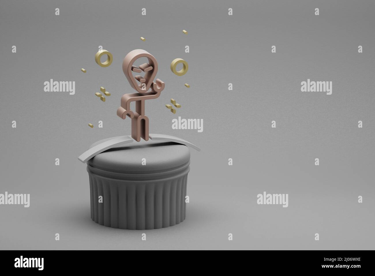 Beautiful abstract illustrations Alien Life and start symbol icon on a ...
