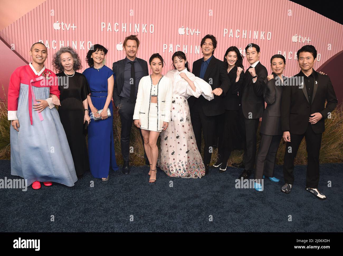 Los Angeles, USA. 16th Mar, 2022. Jin Ha, Youn Yuh-jung, Kaho Minami ...