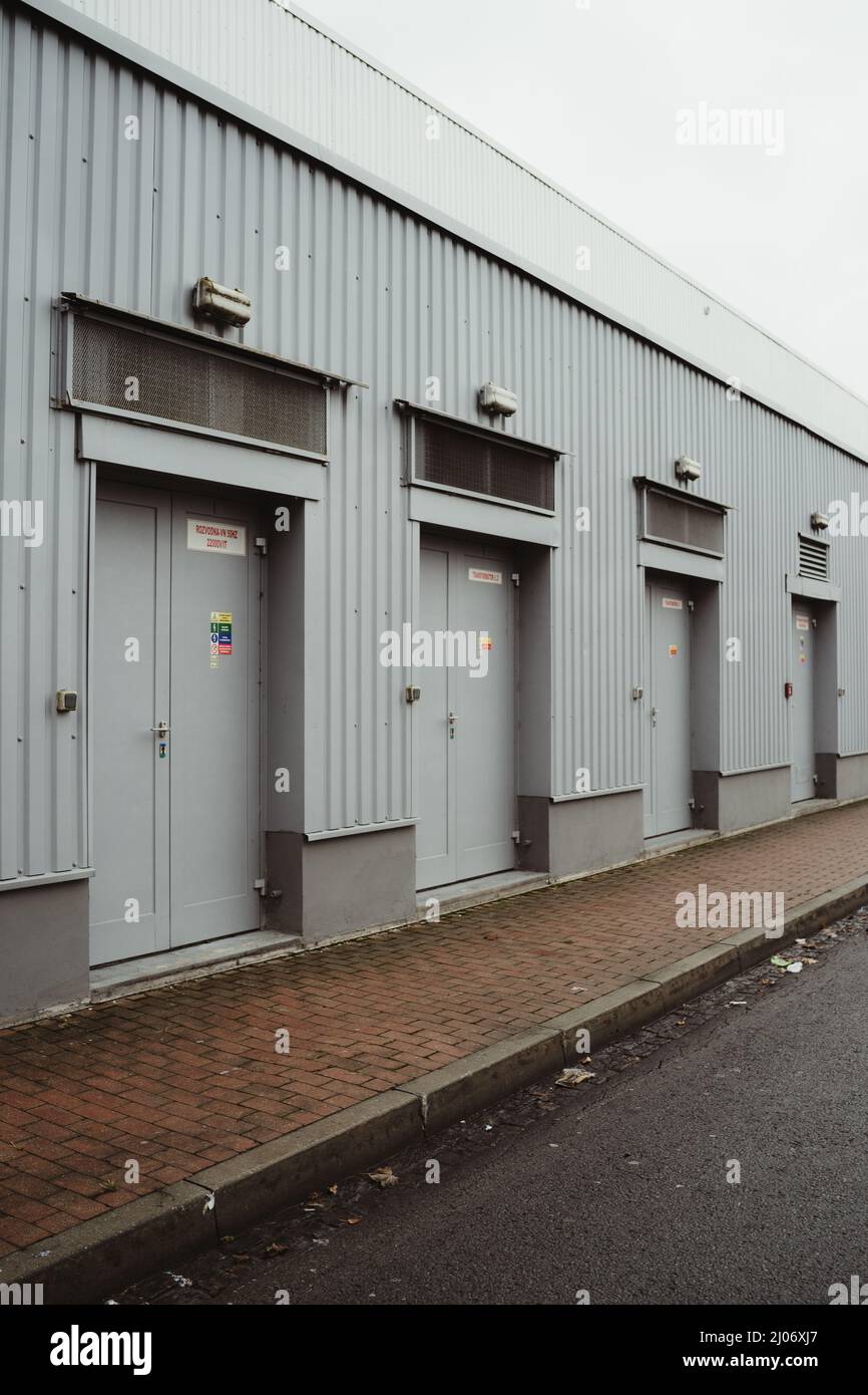 Line of doors of a building Stock Photo - Alamy