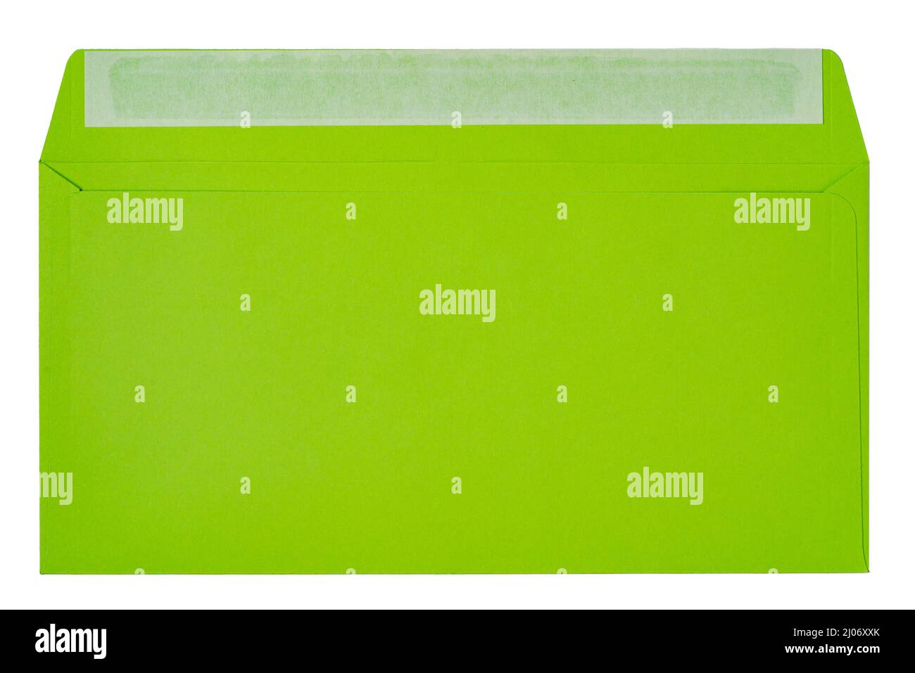 green envelope isolated on white background Stock Photo - Alamy