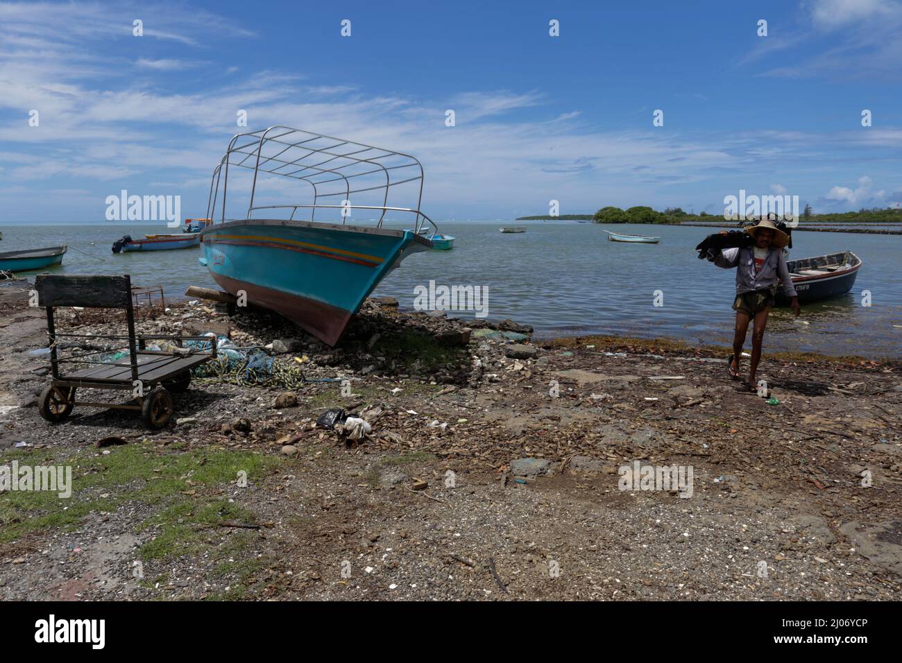 Remy Ollier Bato Roche Mahebourg Stock Photo - Alamy