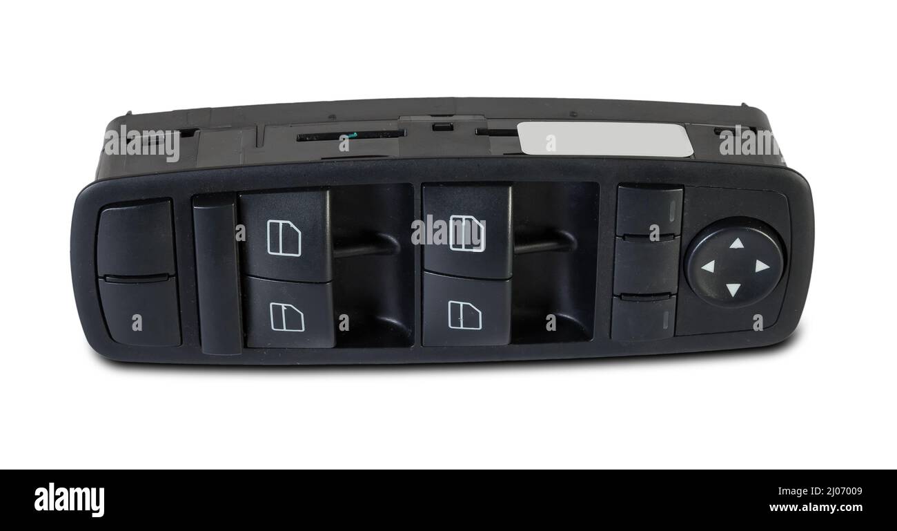 Window master switch control panel isolated on white background. Switch ...