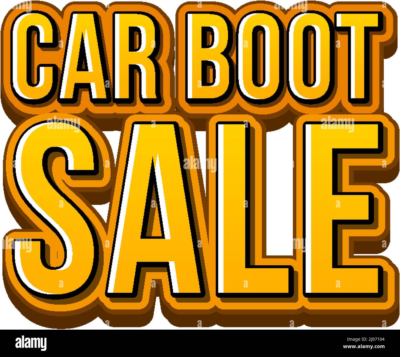 Car boot sale typography design illustration Stock Vector Image & Art ...