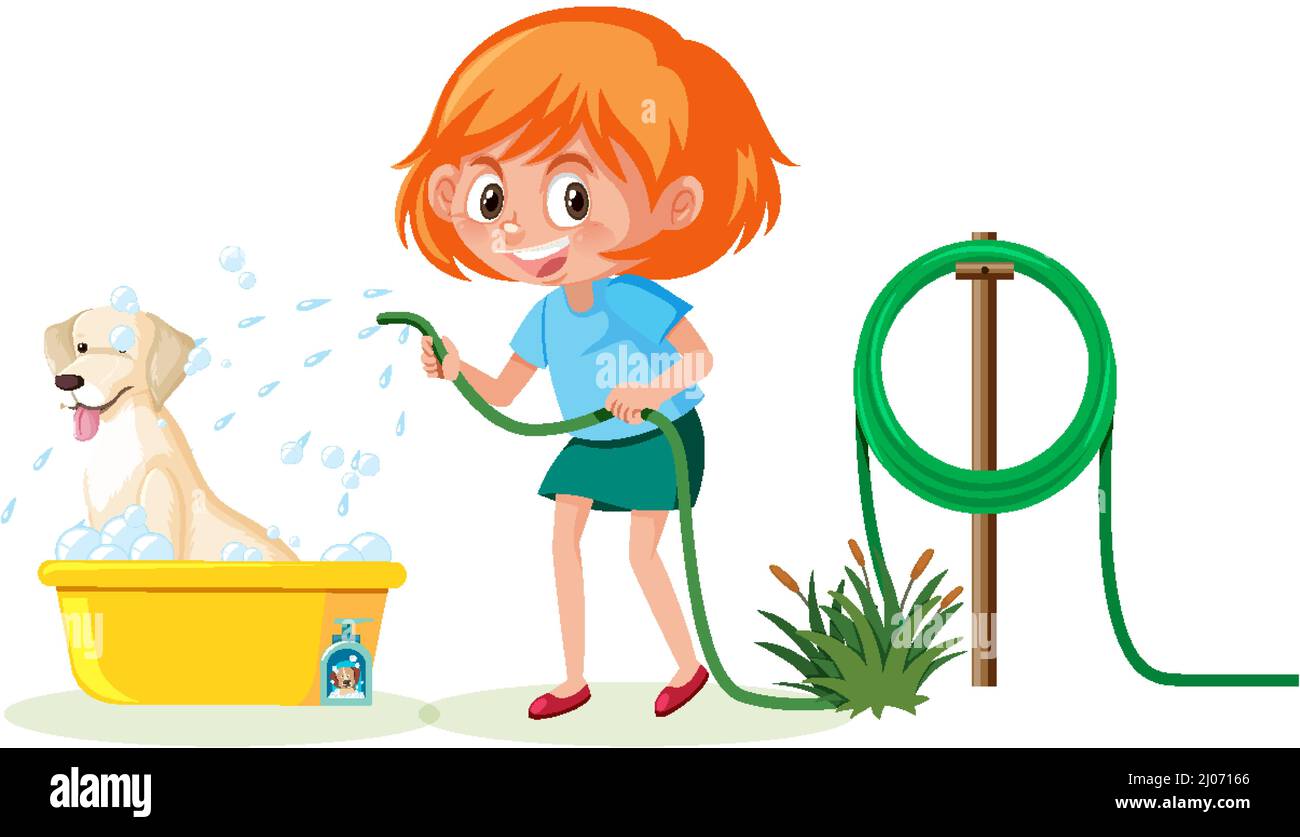 Washing animals Stock Vector Images - Alamy