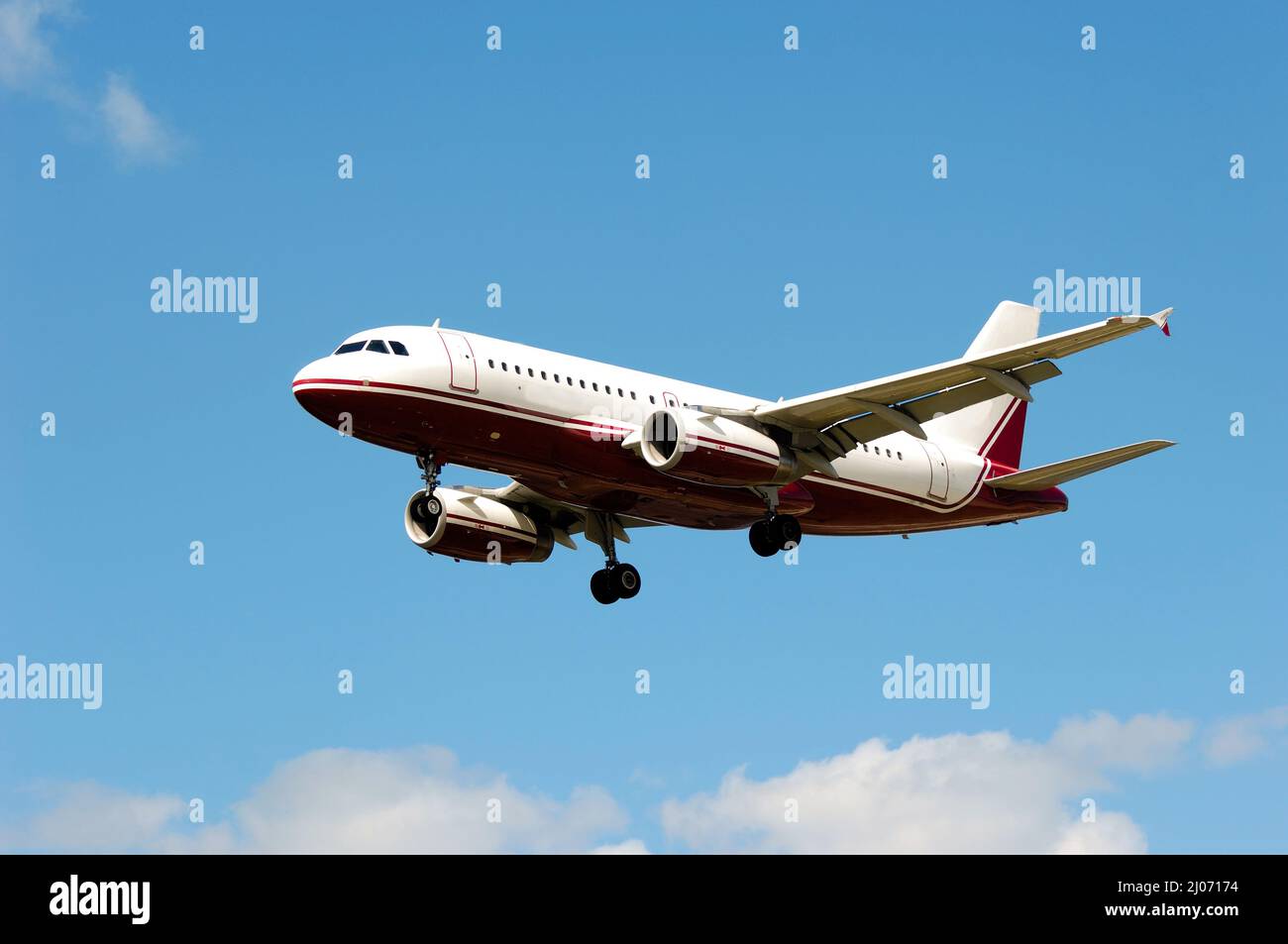 Plane flying in the air Stock Photo - Alamy