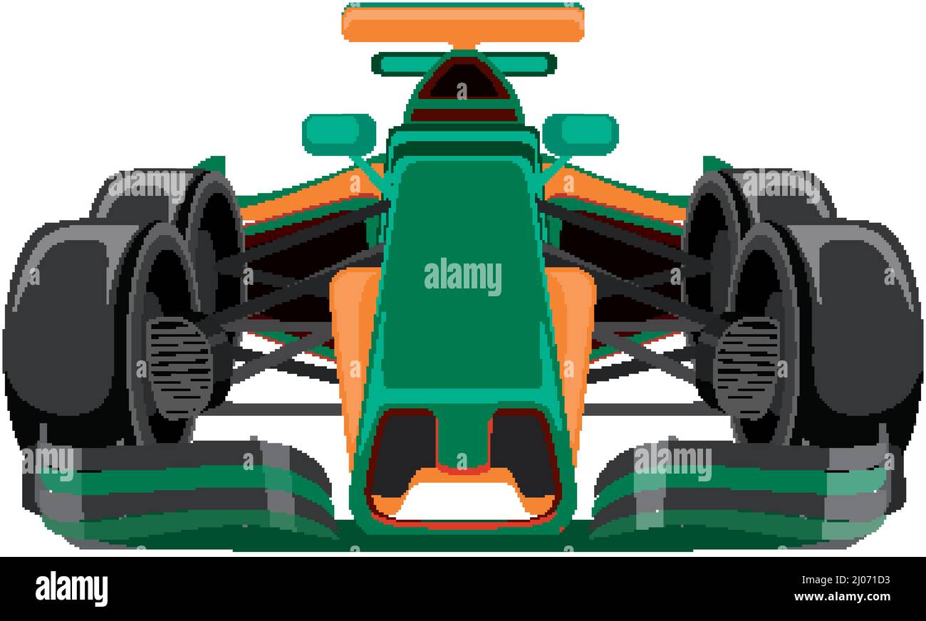 Green formula racing car illustration Stock Vector Image & Art - Alamy