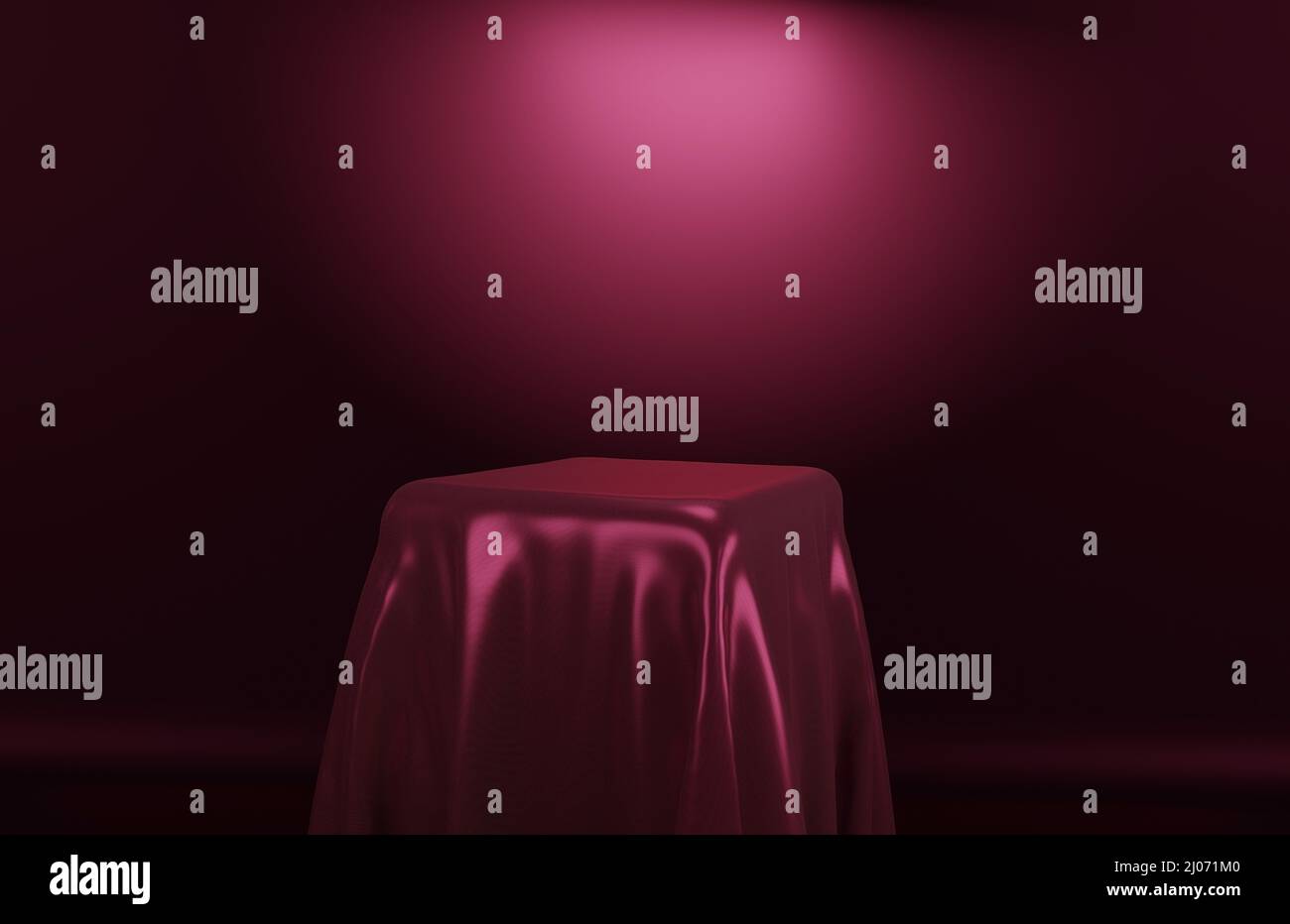 Minimal Luxury Cloth Fabric On Pedestal Dimmed Background Red Brown ...