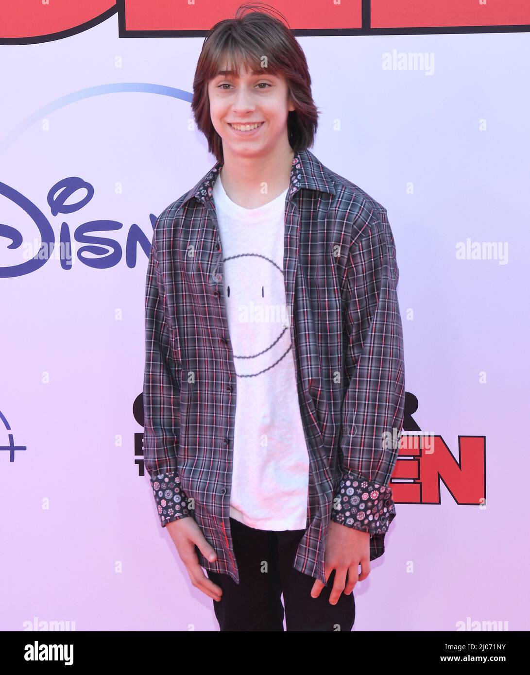 Los Angeles, USA. 16th Mar, 2022. Jake Getman arrives at Disney's ...