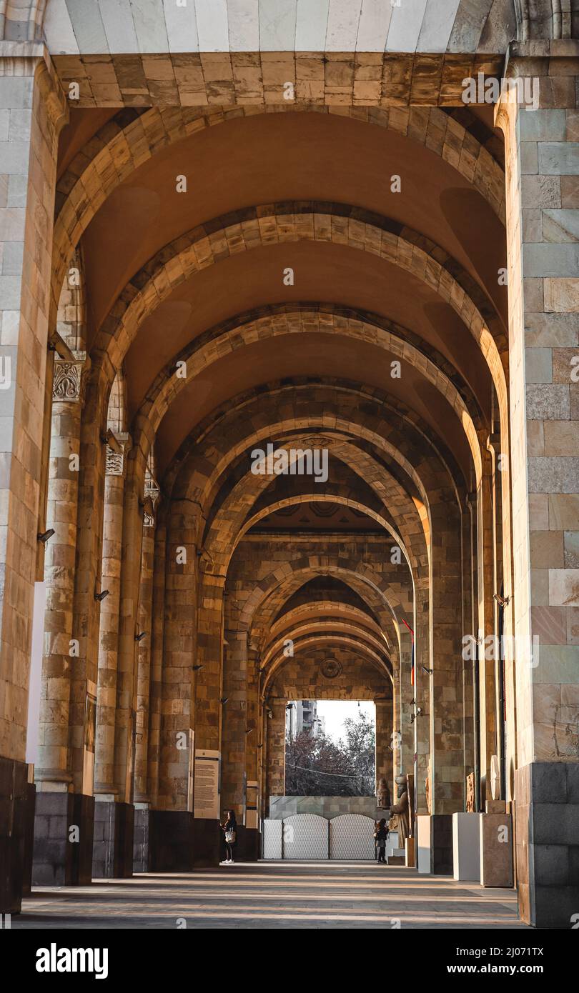 Vertical shot of a building with arches and columns Stock Photo - Alamy