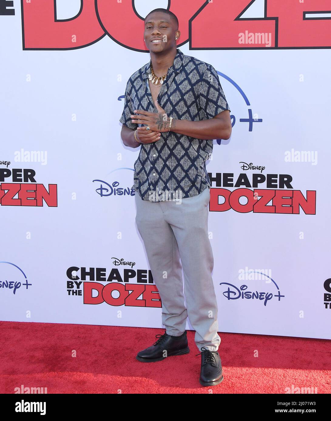 Los Angeles, USA. 16th Mar, 2022. Simeon Othello Daise arrives at ...