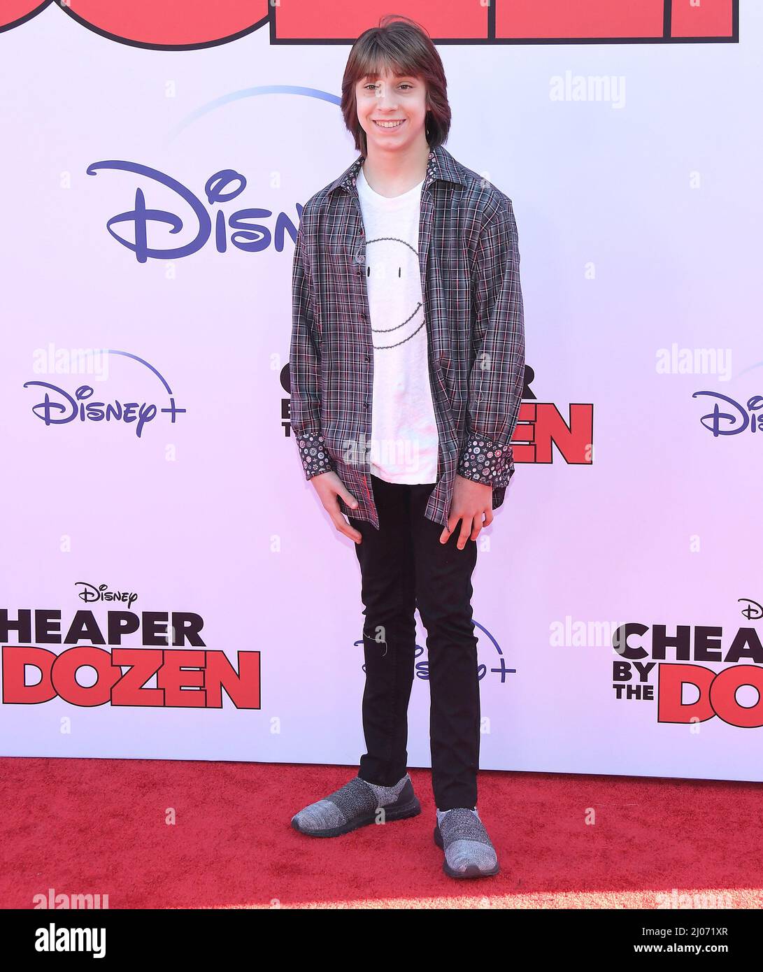Los Angeles, USA. 16th Mar, 2022. Jake Getman arrives at Disney's CHEAPER BY THE DOZEN World ...