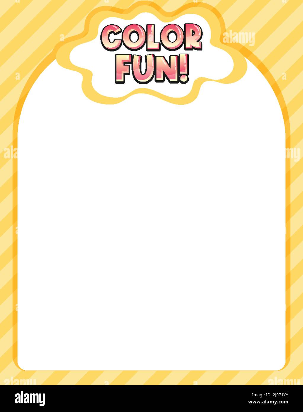 Colour fun border template background illustration Stock Vector Image ...