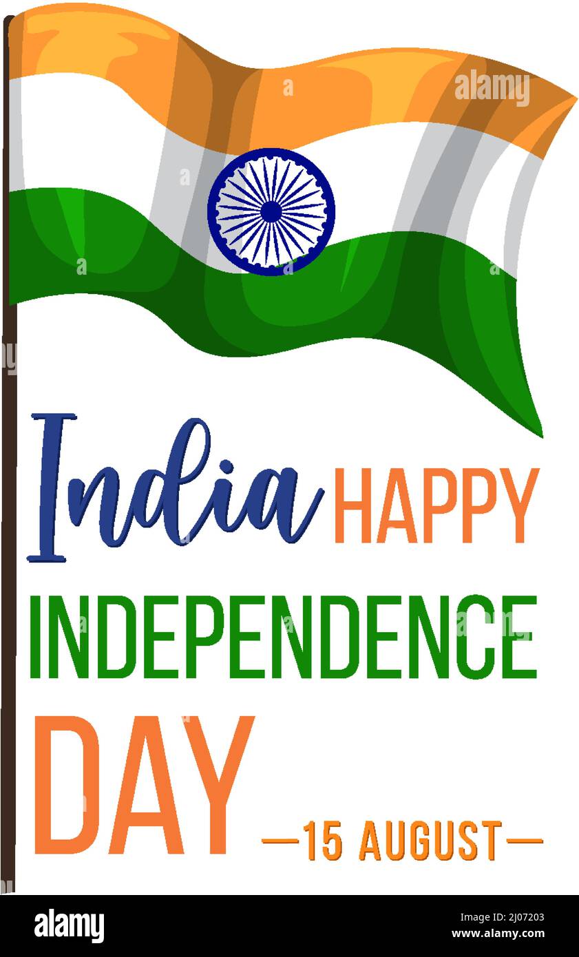 Happy India independence day illustration Stock Vector Image & Art - Alamy