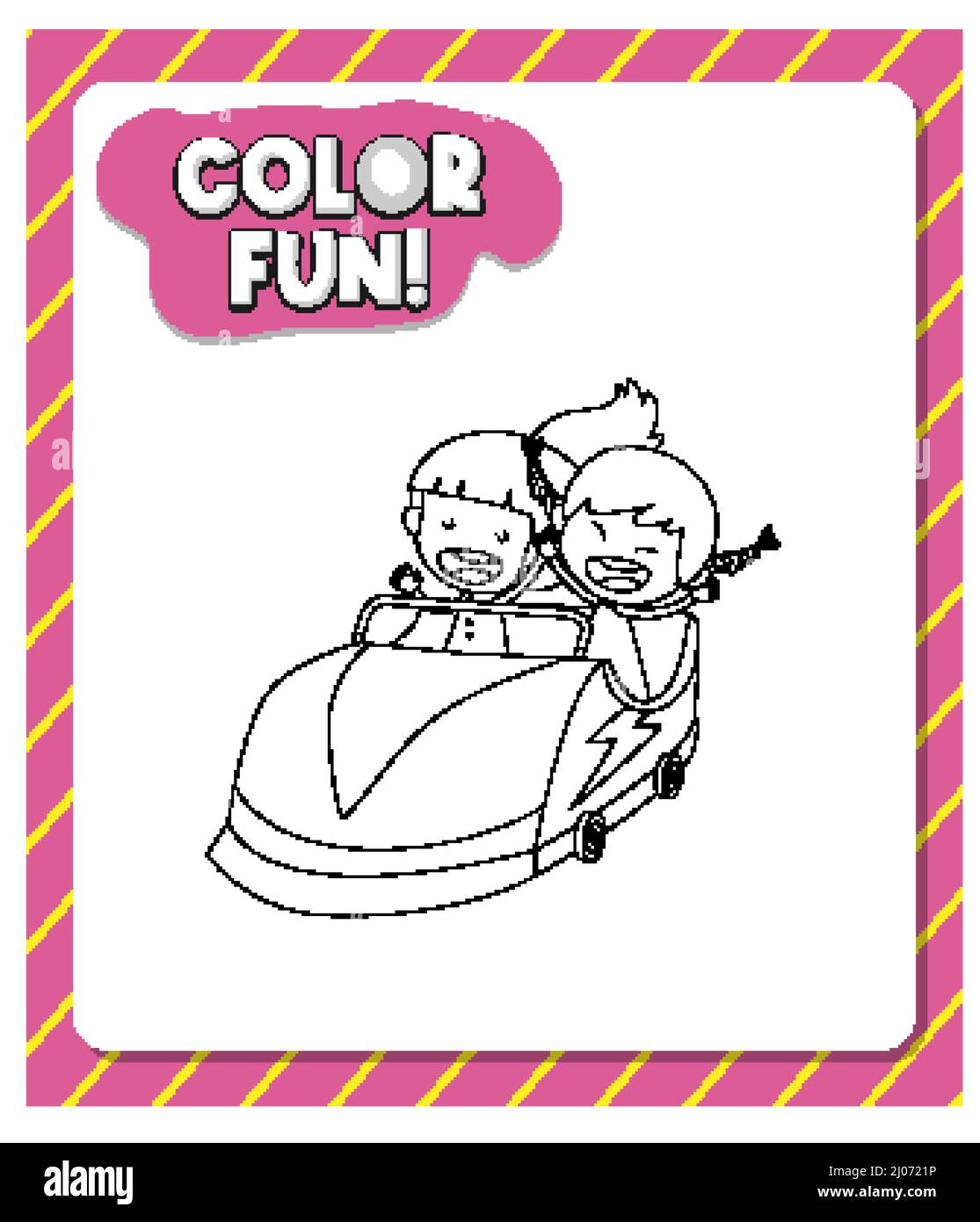 Worksheets template with color fun! text and roller coaster outline ...