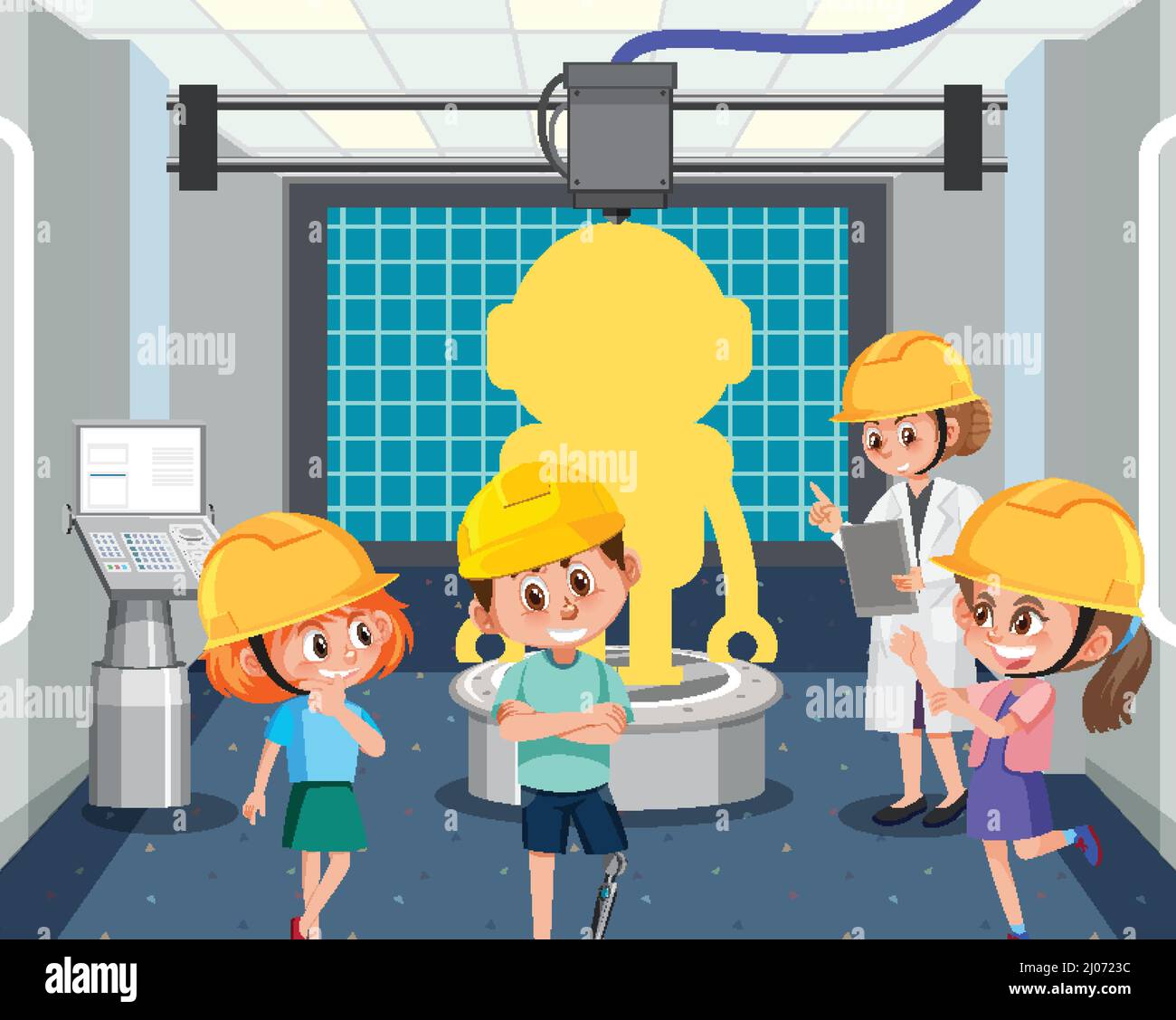 Robot automation industry concept illustration Stock Vector Image & Art ...