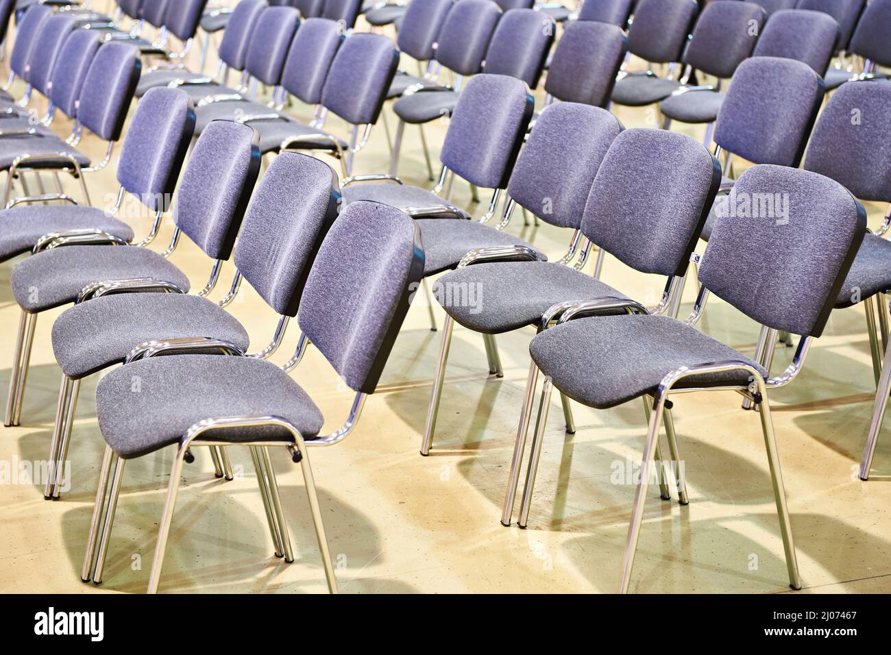 Chairs in the hall for meetings Stock Photo - Alamy