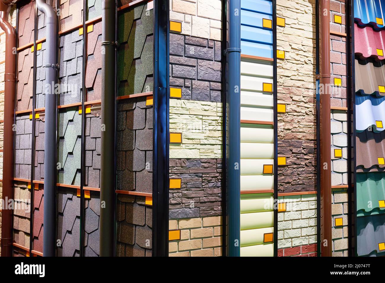 Samples of roof and wall coatings at a hardware store Stock Photo - Alamy