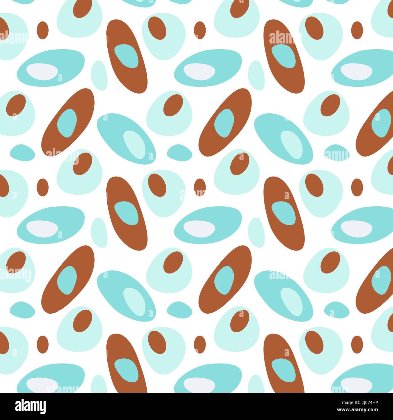 Pattern stones blue and brown , seamless, white background. Vector ...