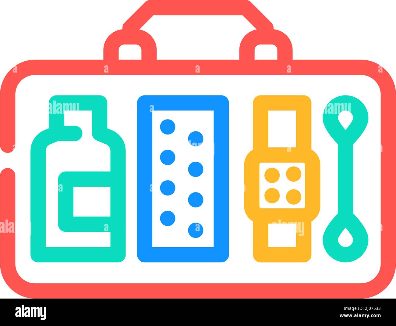 first aid kit color icon vector illustration Stock Vector Image & Art ...