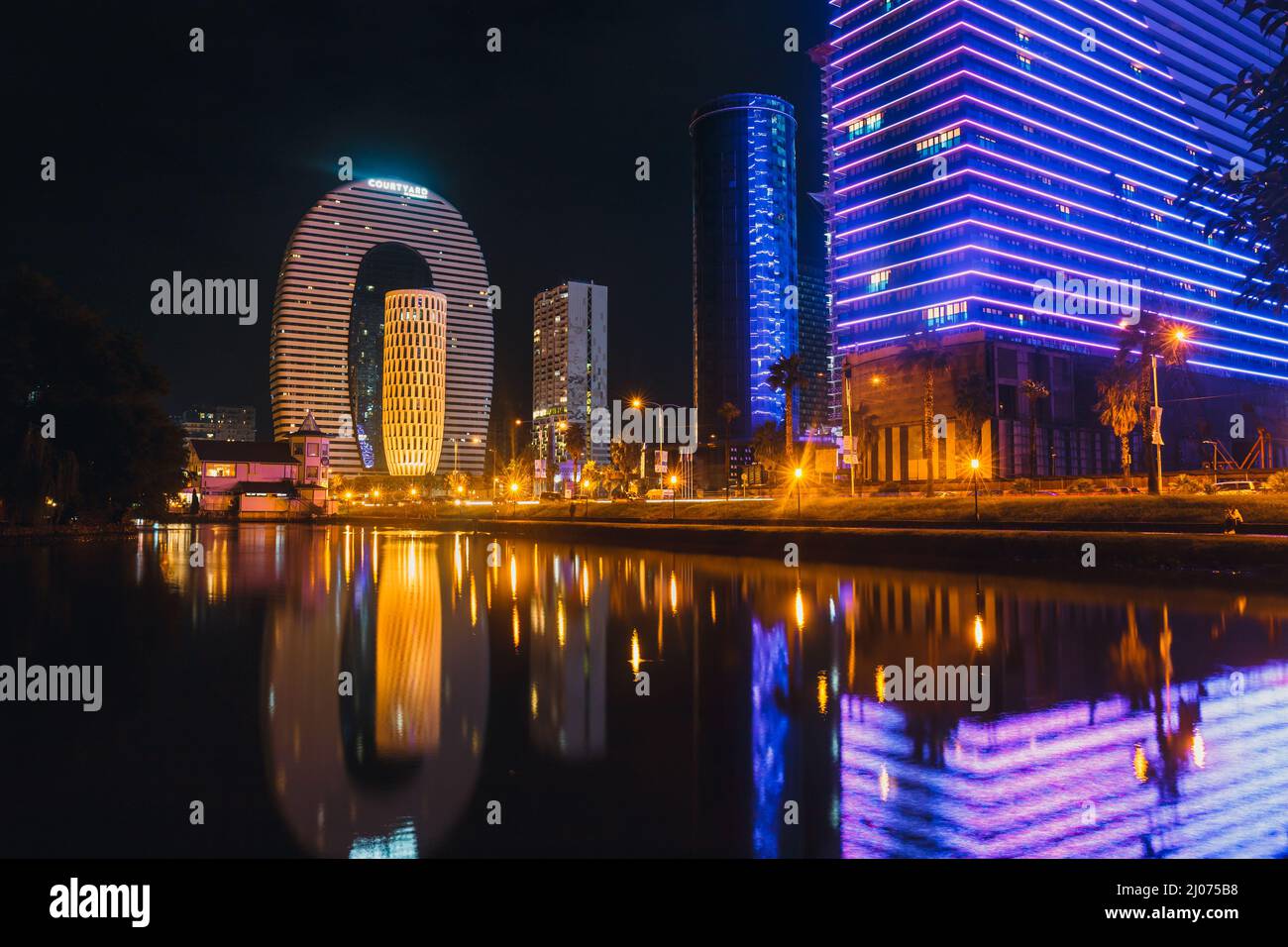 Batumi, Georgia - October 01, 2021: Modern architecture of Batumi ...