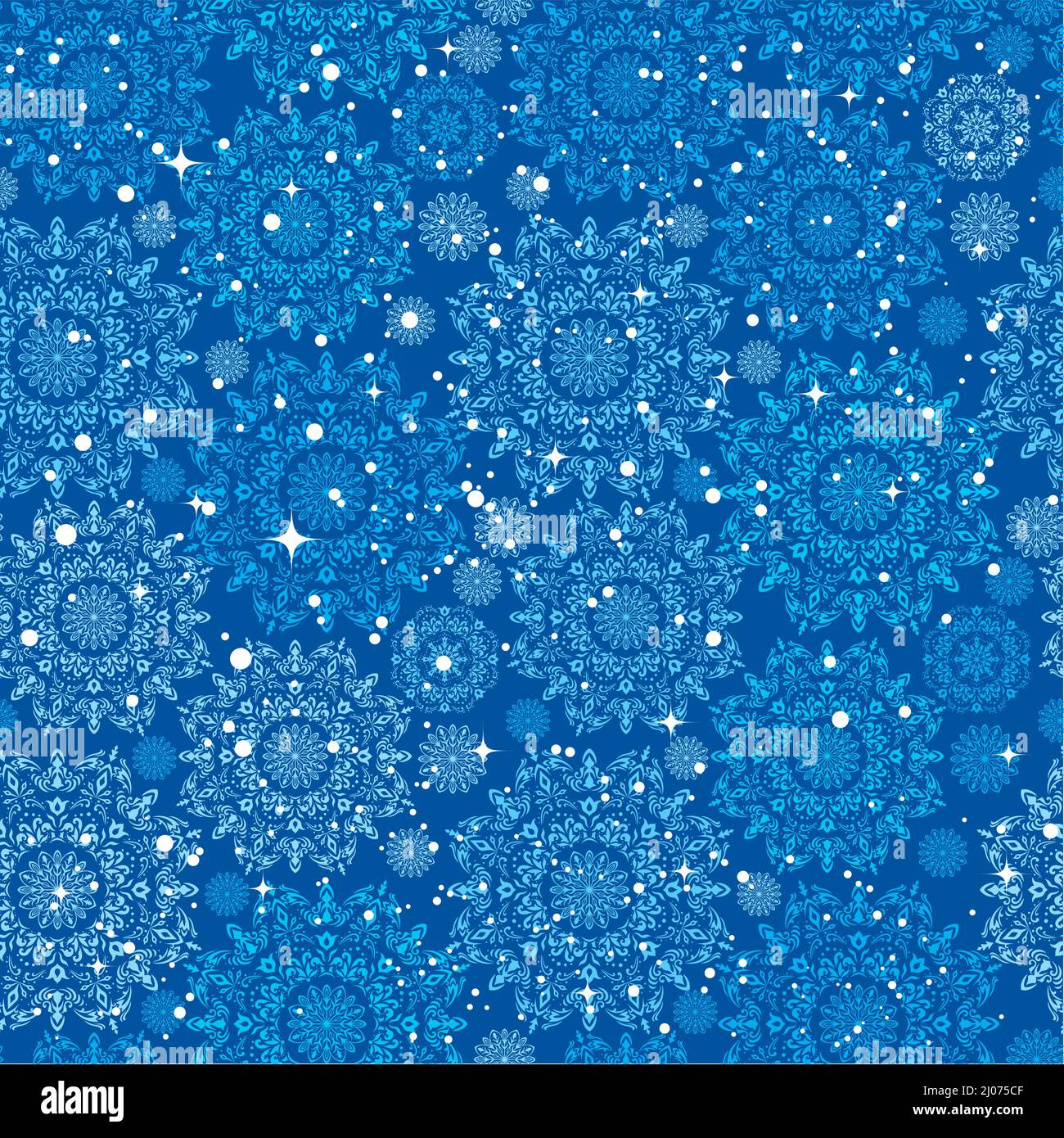 Christmas blue snowflakes falling snow Stock Vector Images - Alamy