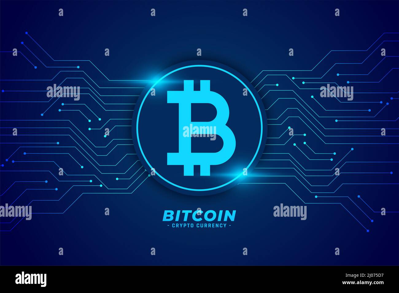 bitcoin technology background with circuit lines Stock Photo - Alamy