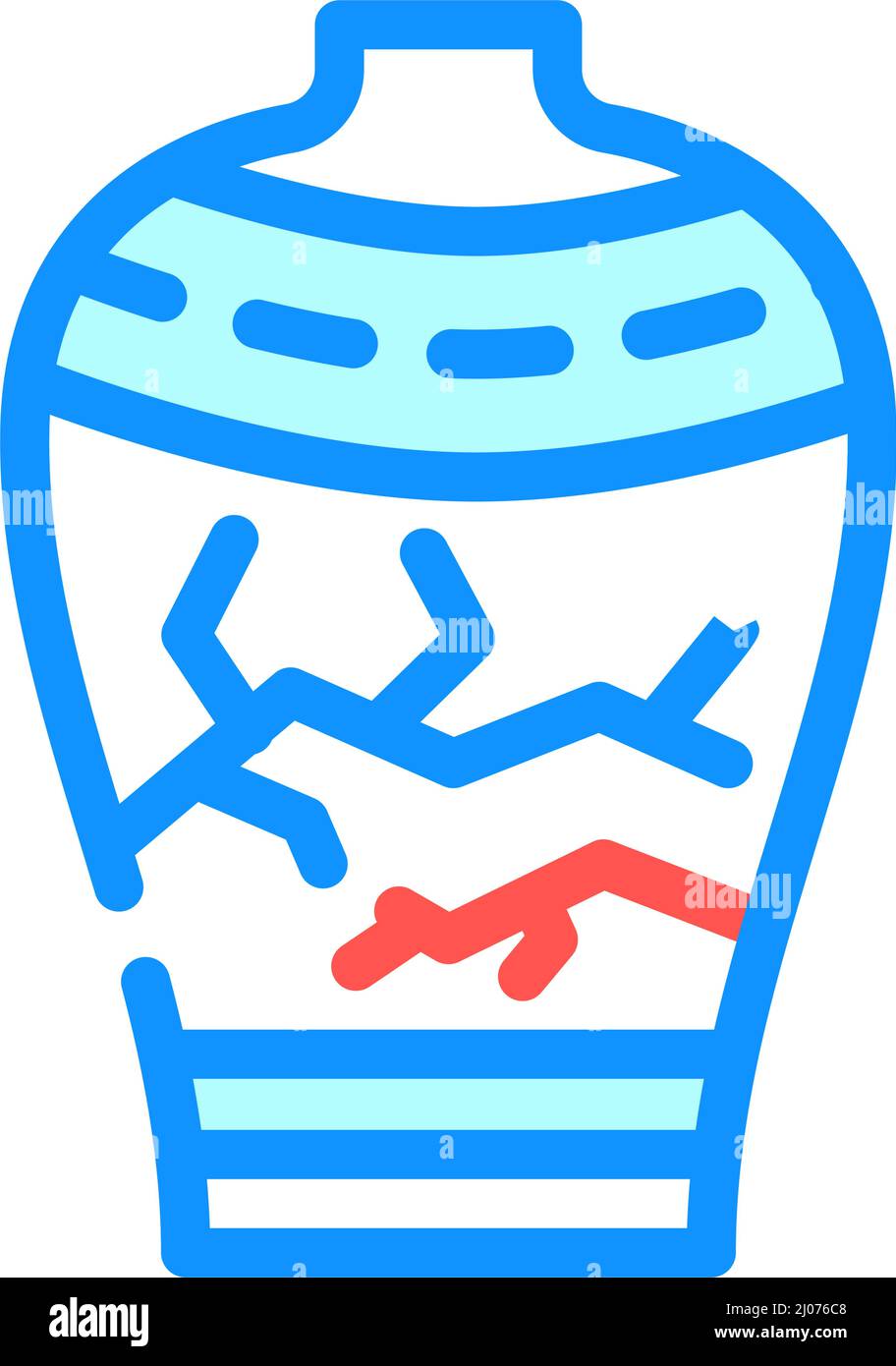 vase chinese color icon vector illustration Stock Vector Image & Art ...