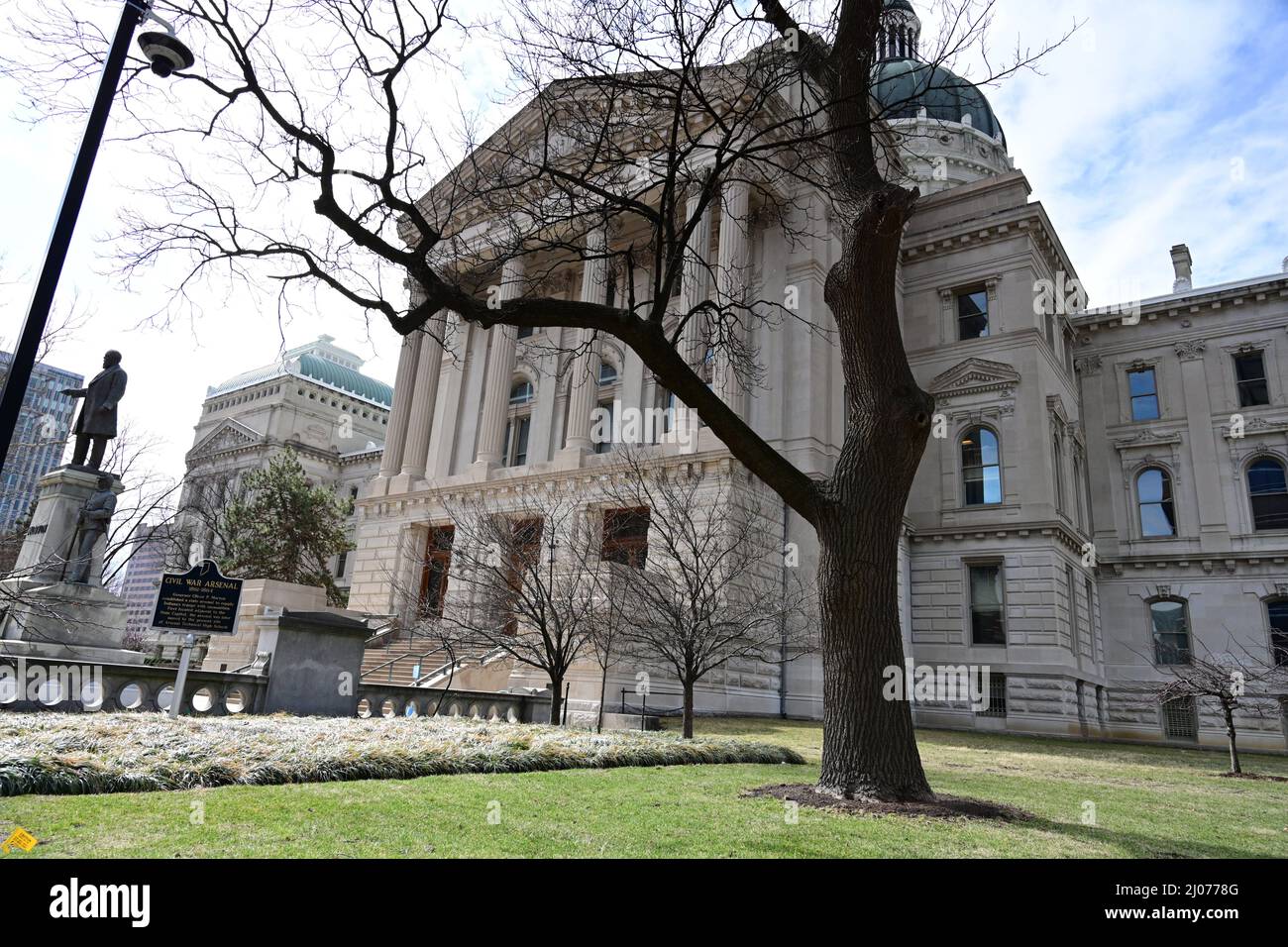 View of Indiana Statehouse, Indiana State Capitol. Indianapolis ...