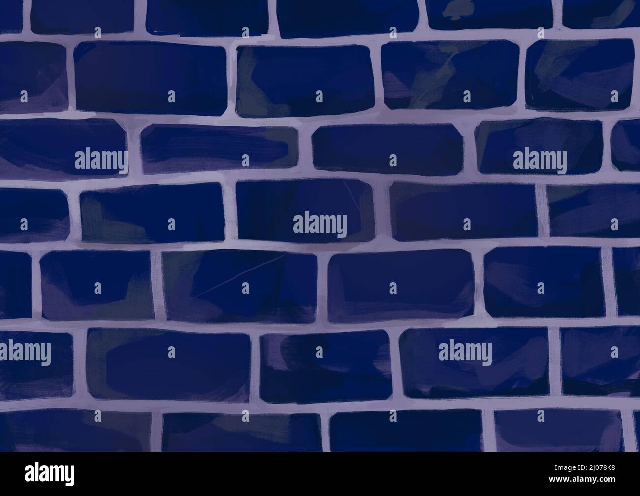 Hand Made drawing modern wall brick grunge texture.blue Touch painting ...