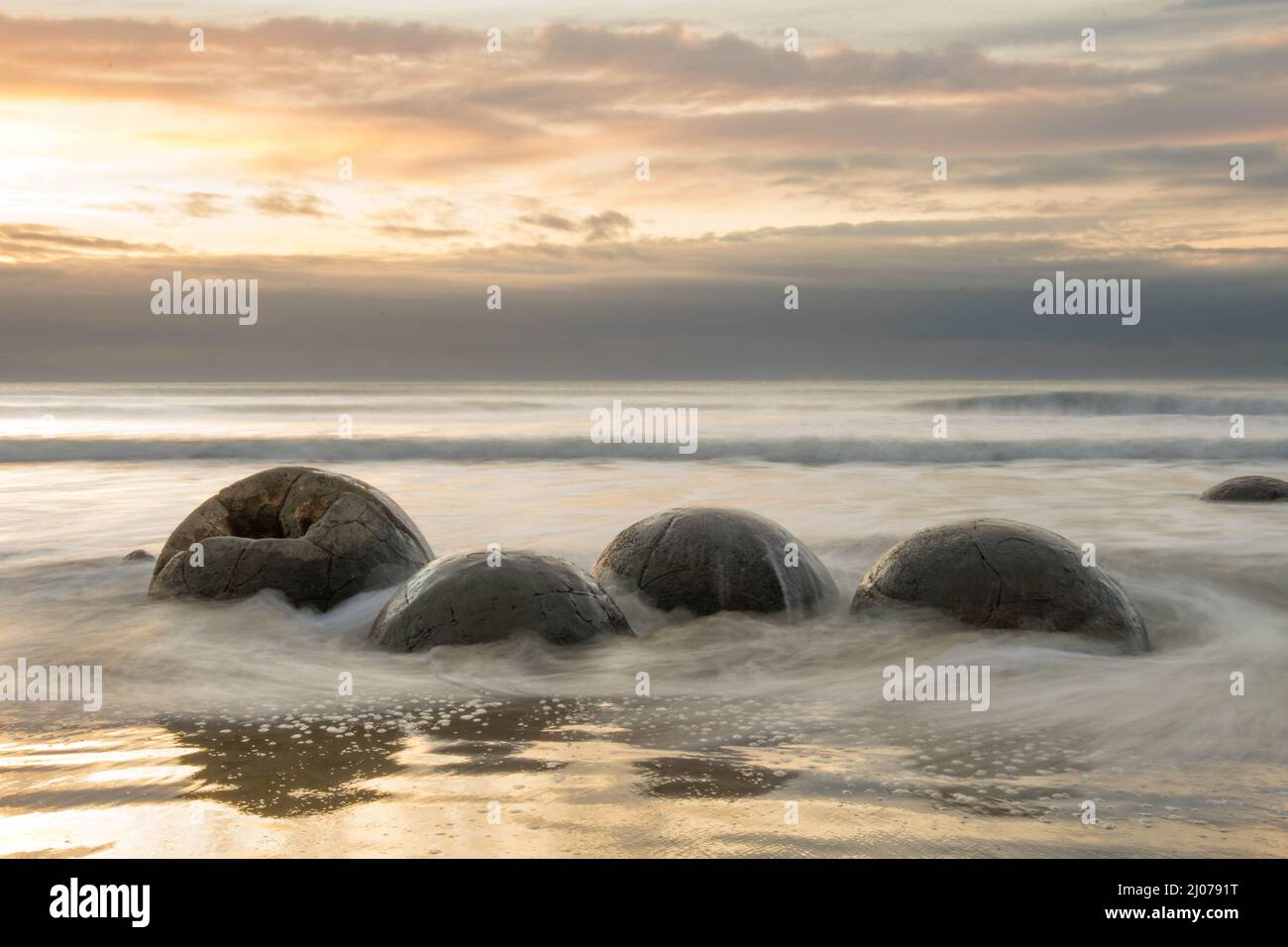 Moeraki Boulders in South Island of New Zealand Stock Photo - Alamy