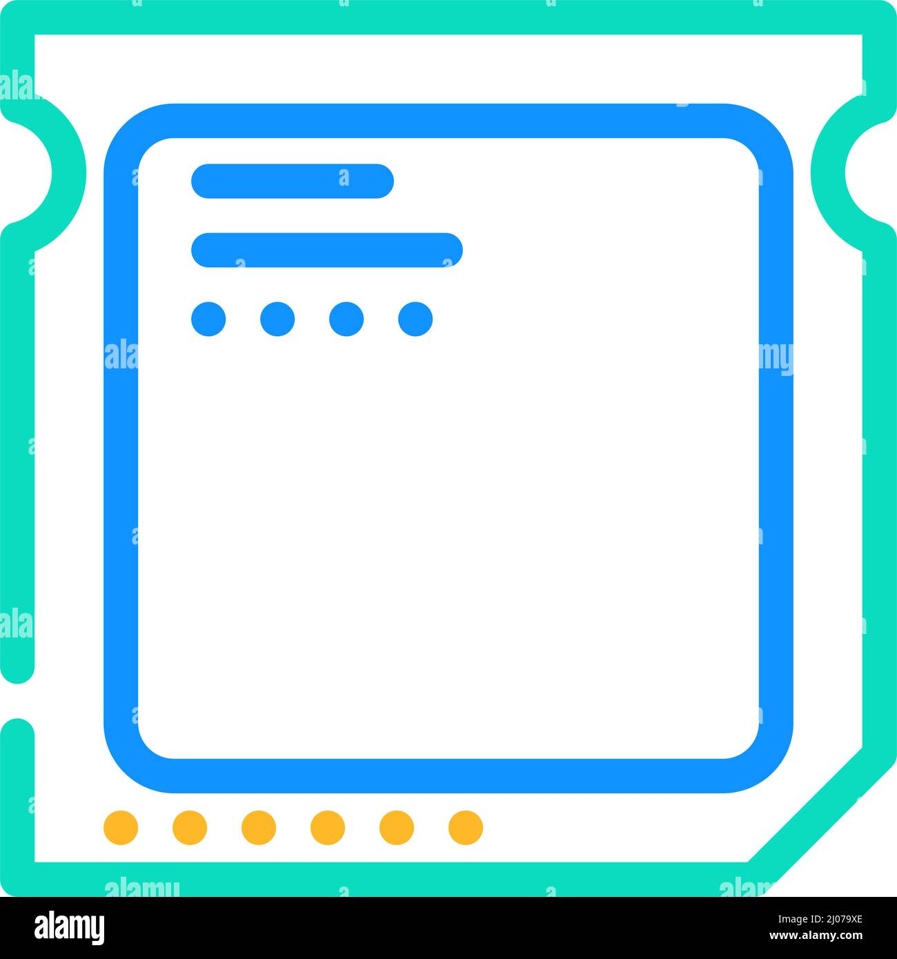 cpu computer detail color icon vector illustration Stock Vector Image ...