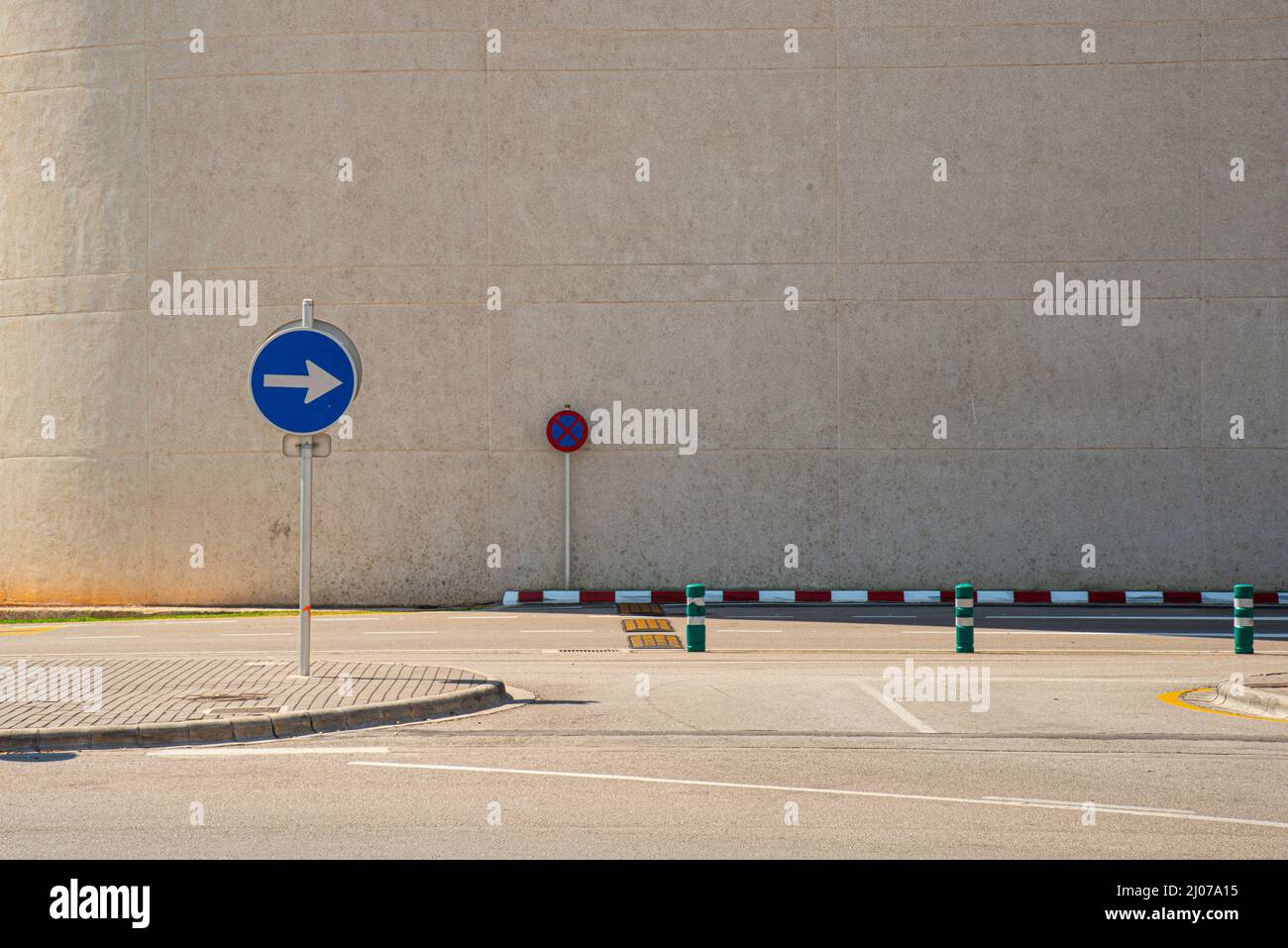 Road Signs in Spain on a clear background Stock Photo - Alamy