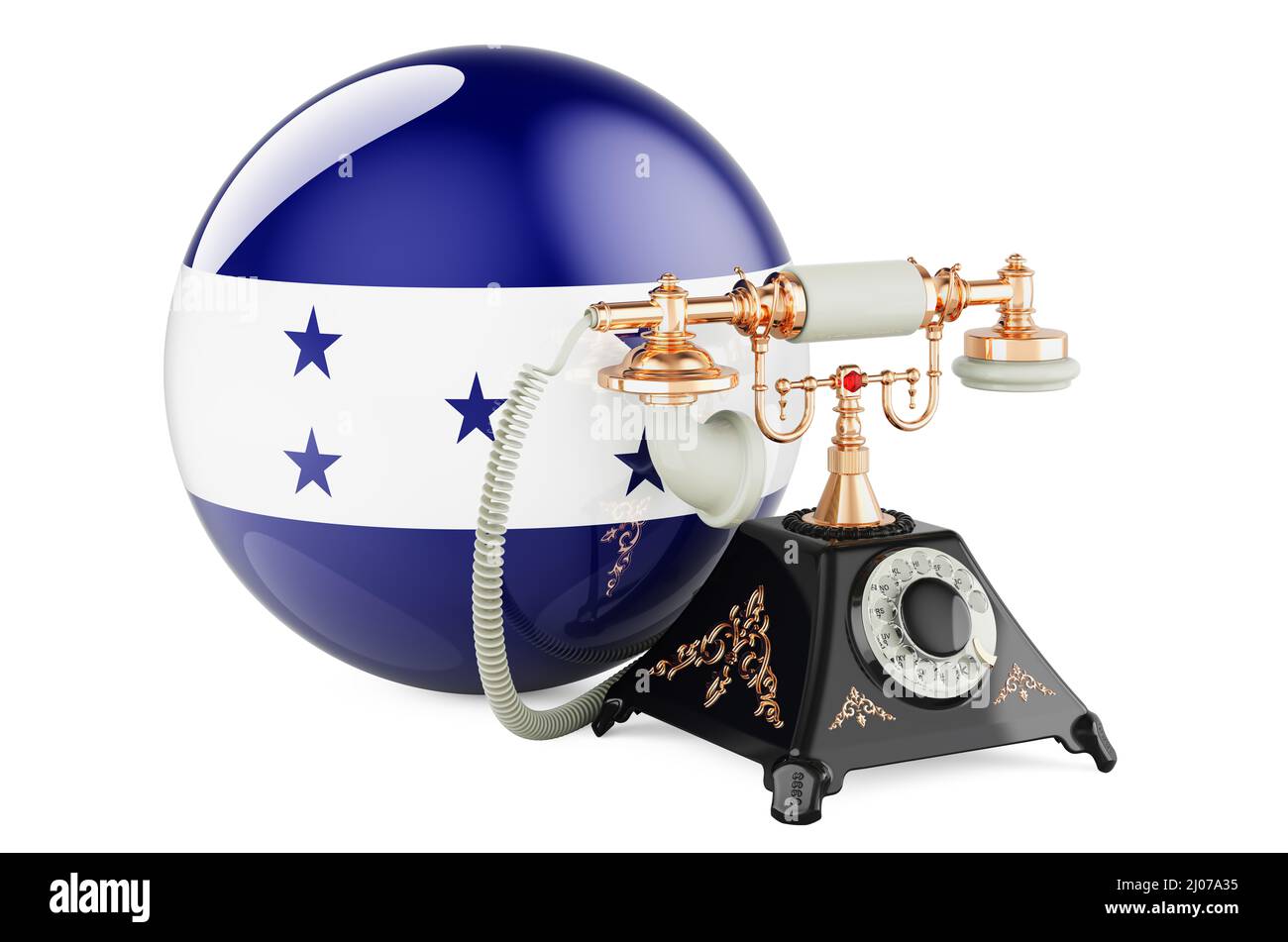 Phone with Honduranian flag. Communication services in Honduras ...