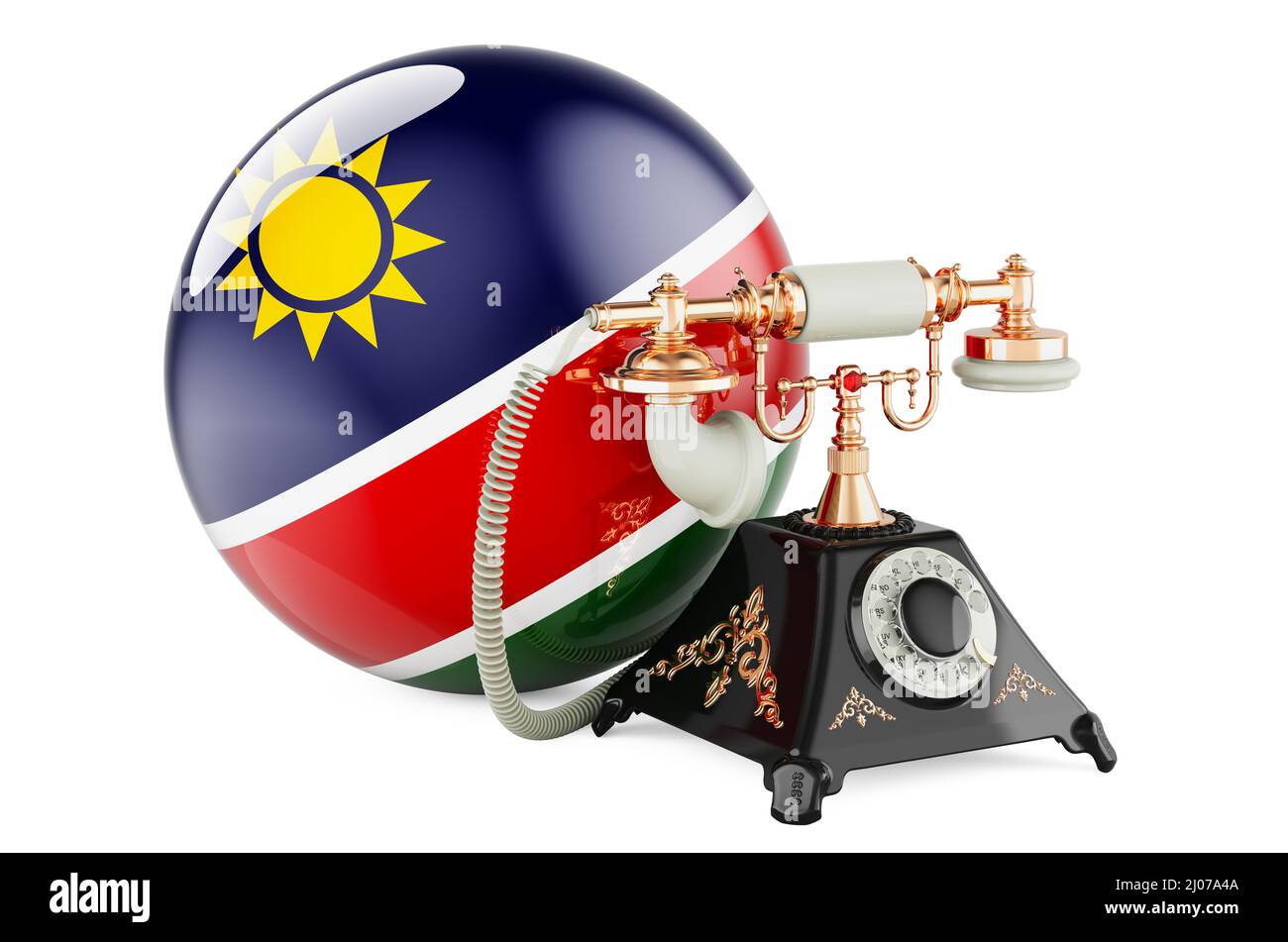 Phone with Namibian flag. Communication services in Namibia, concept ...
