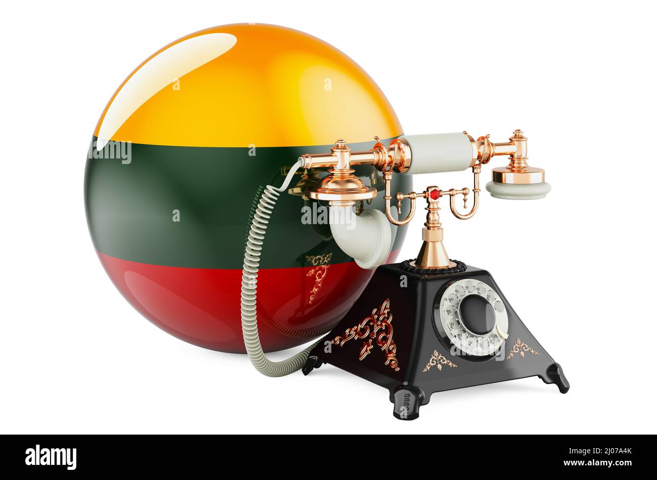 Phone with Lithuanian flag. Communication services in Lithuania ...