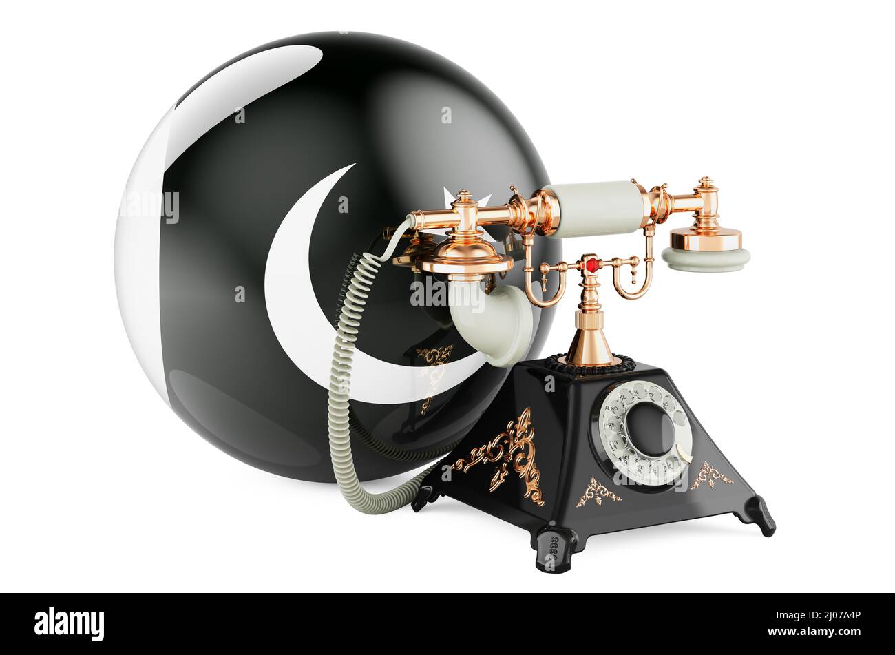 Phone with Pakistani flag. Communication services in Pakistan, concept ...