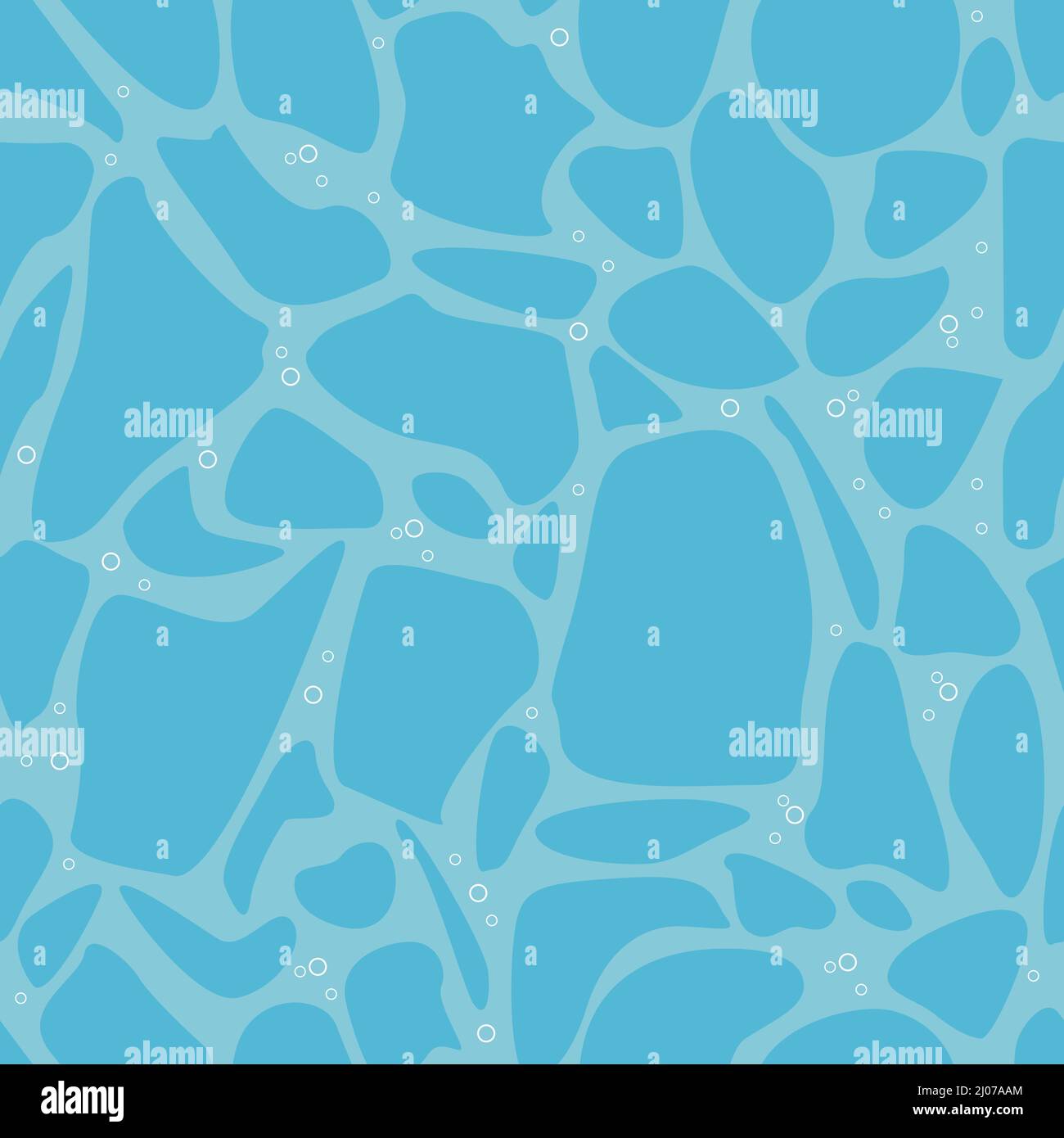 Seamless pattern with water surface. Flat vector illustration for t ...