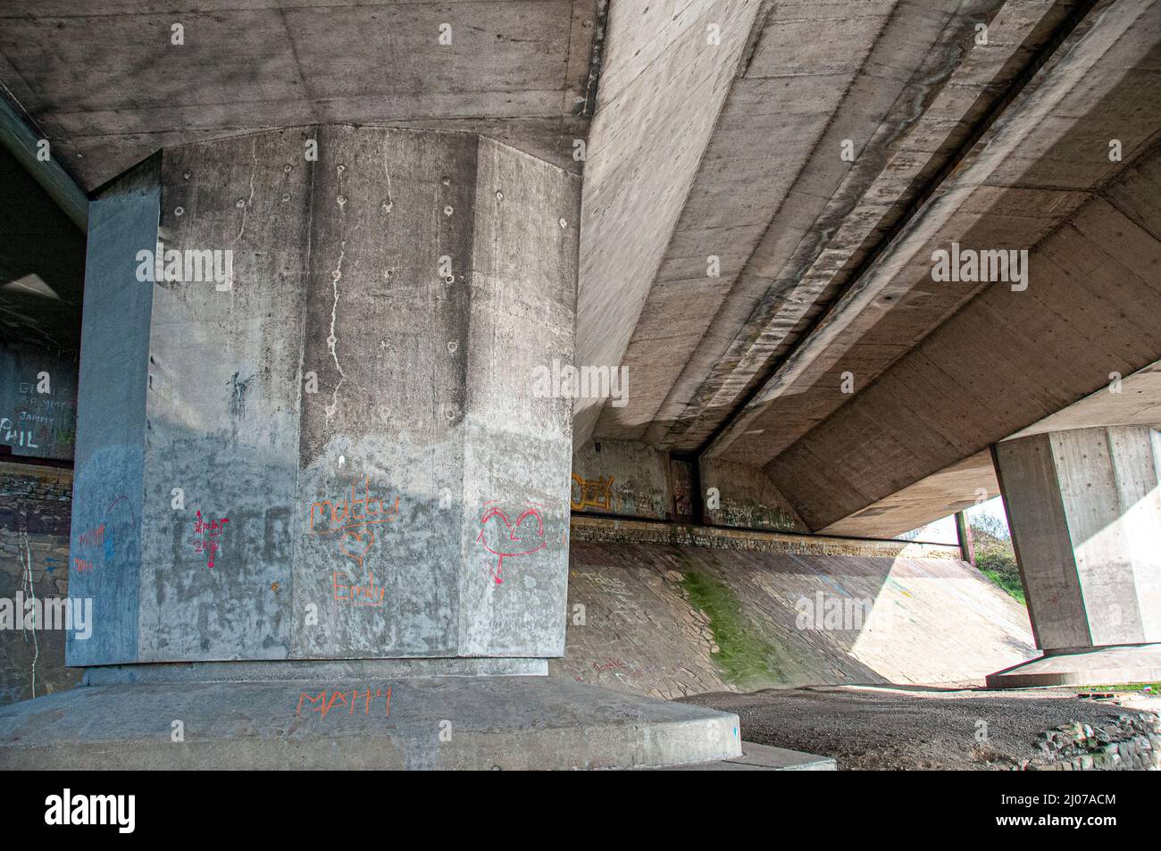 Concrete Motorway Underpass Stock Photo - Alamy