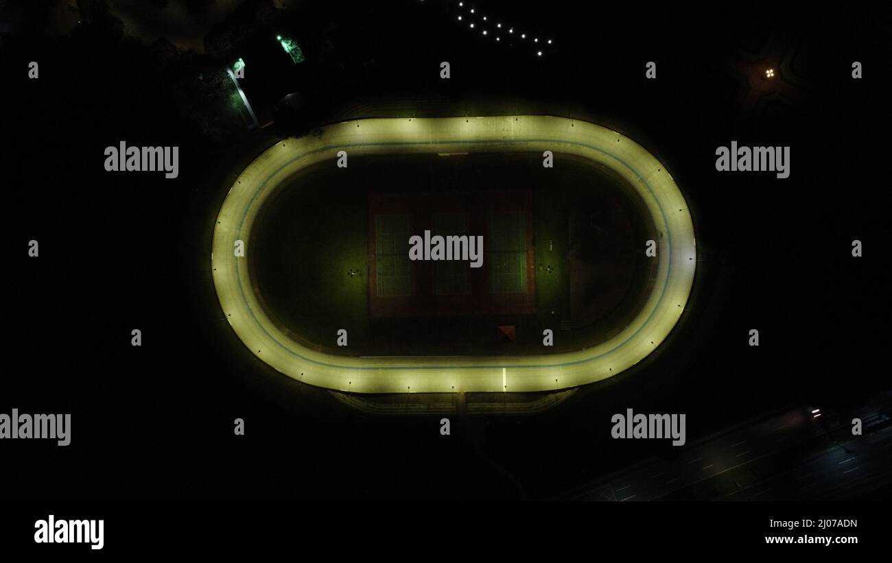 Shot of night football stadium Stock Photo - Alamy