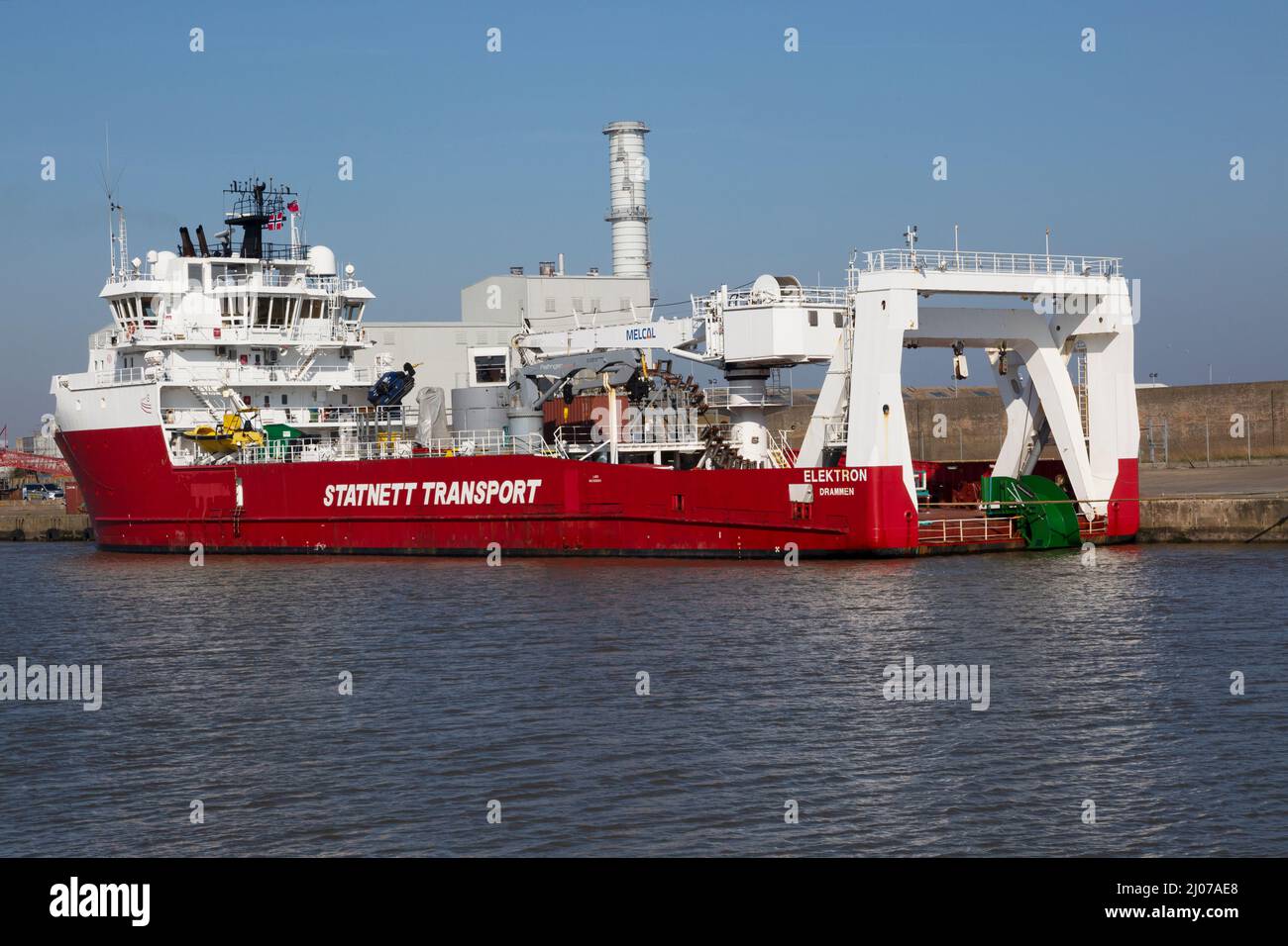 Elektron, Statnett Transport, Ro-Ro Cargo Ship, River Yare quayside ...