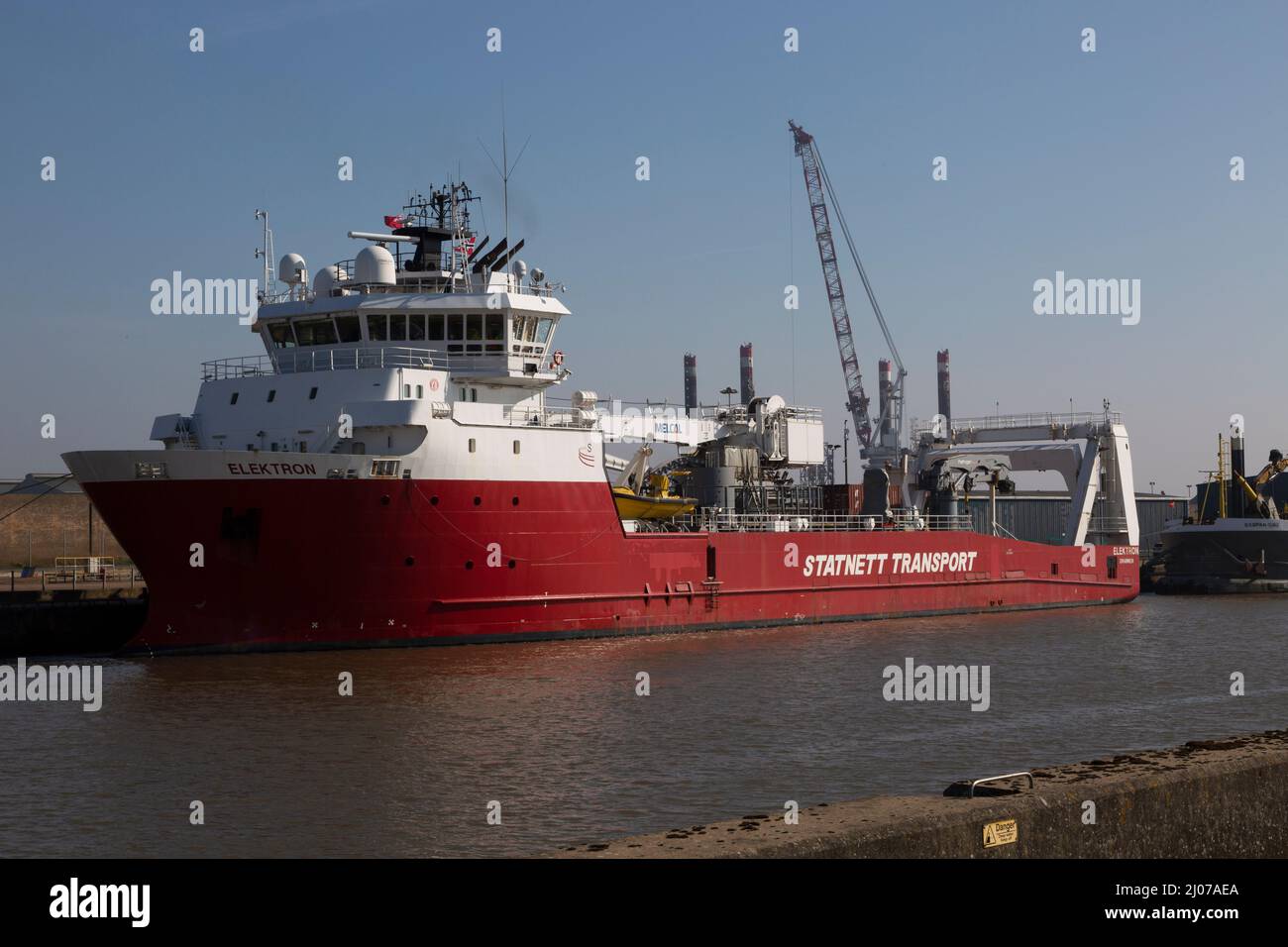 Elektron, Statnett Transport, Ro-Ro Cargo Ship, River Yare quayside ...